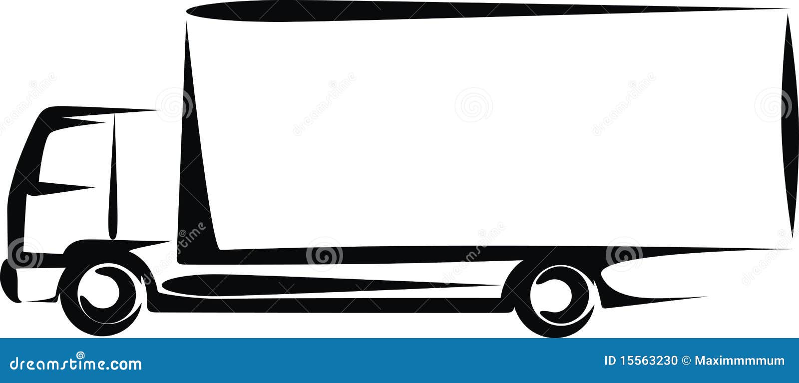 Lastbil vektor illustrationer. Illustration av lopp, bild - 15563230