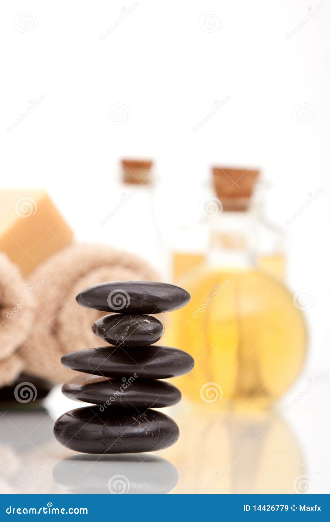 Lastone therapy stones stock image. Image of decor, reflection - 14426779