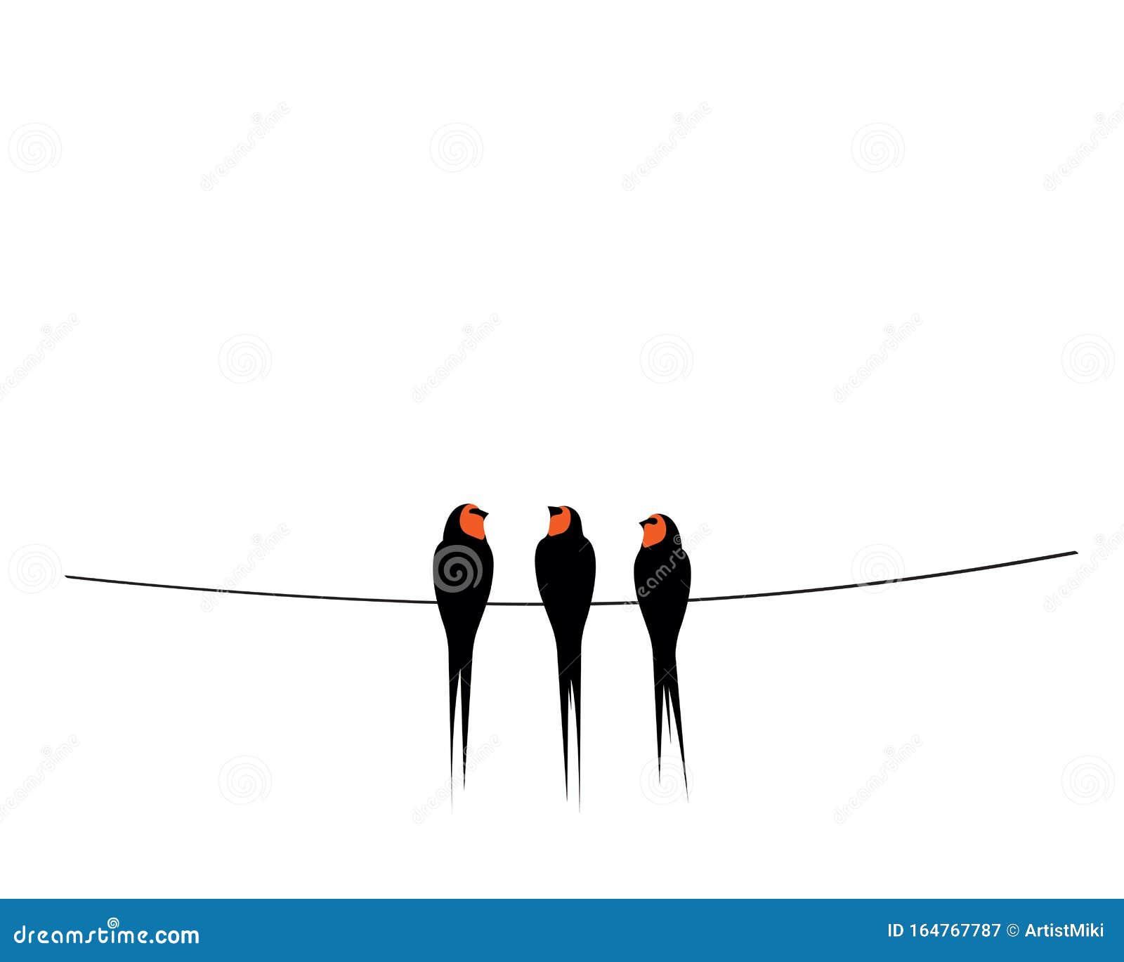 Barn Swallow Icon Of 3 Types Color, Black And White, Outline. Isolated ...