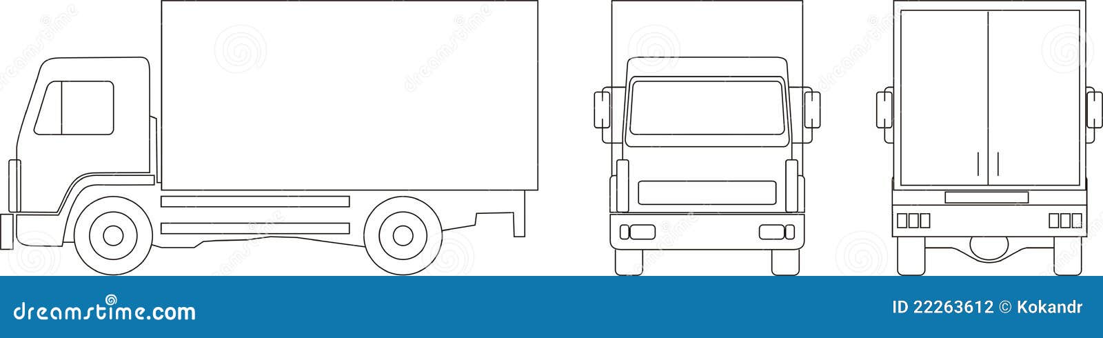 Lastwagen vektor abbildung. Illustration von seite, vektor - 22263612