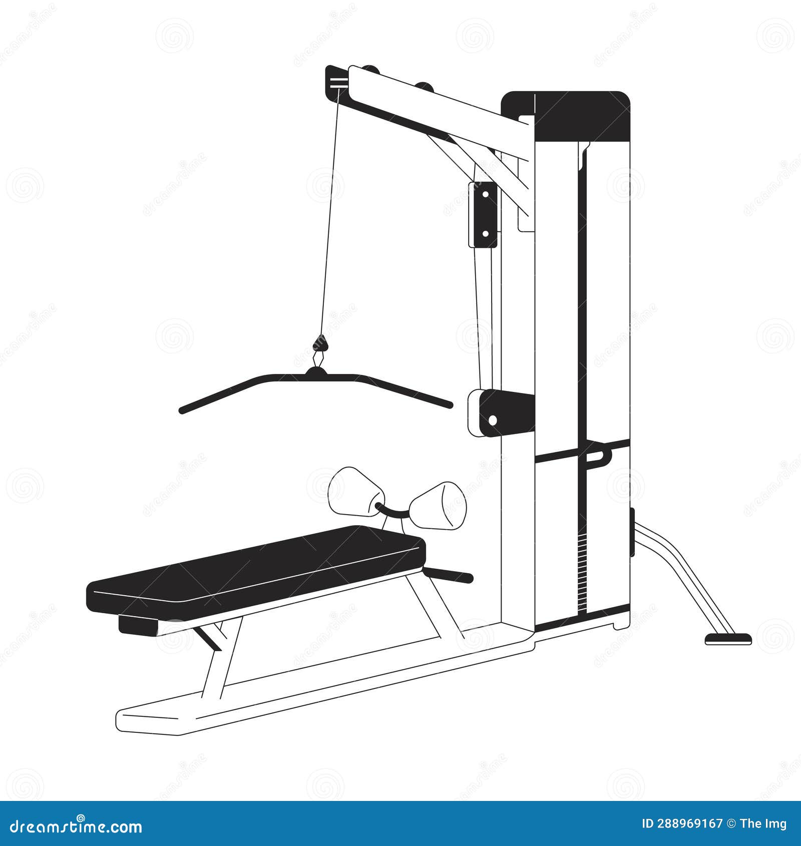 Lat Pulldown Machine Illustrations Cartoon Vector | CartoonDealer.com ...
