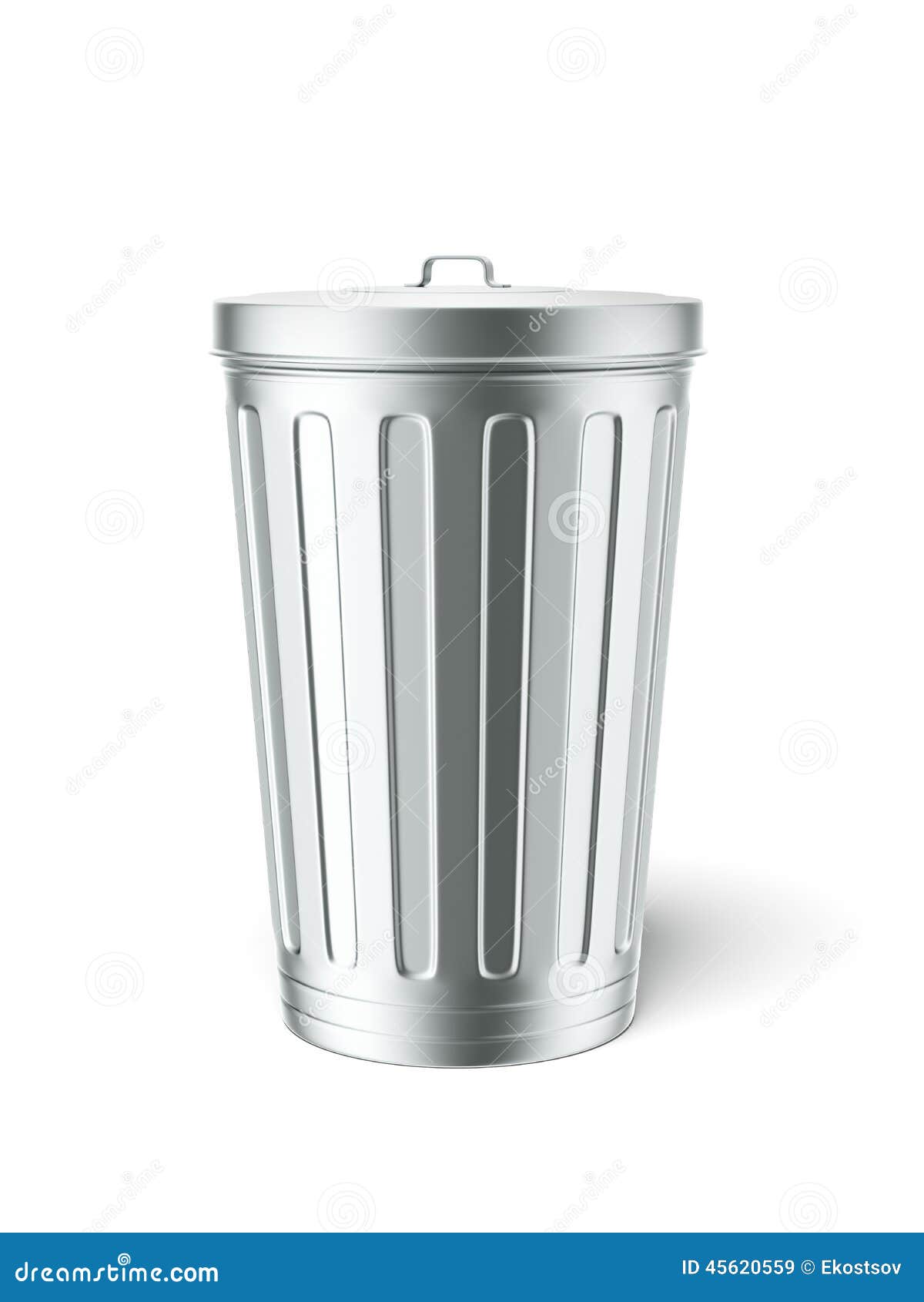 Lata de lixo do metal imagem de stock. Imagem de metal - 45620559