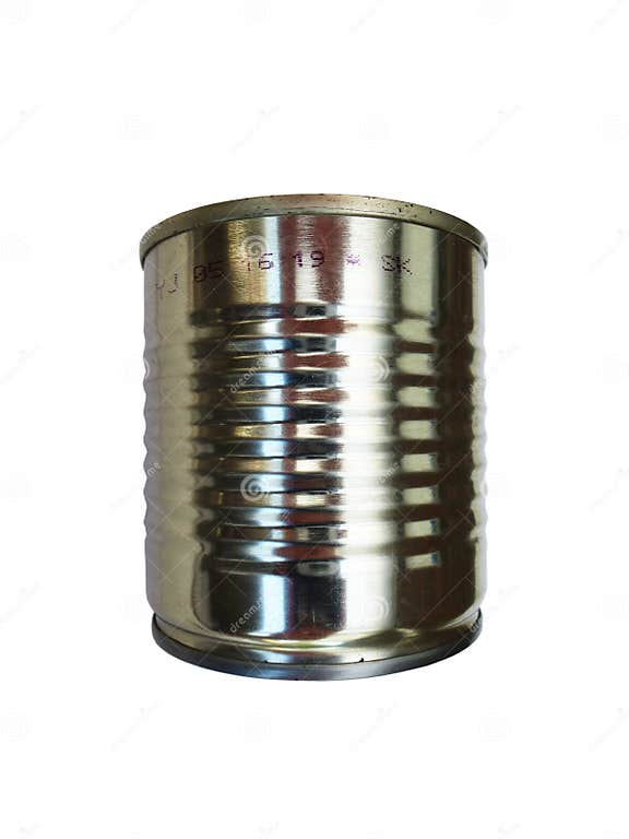 Lata do metal imagem de stock. Imagem de alimento, platina - 36293931