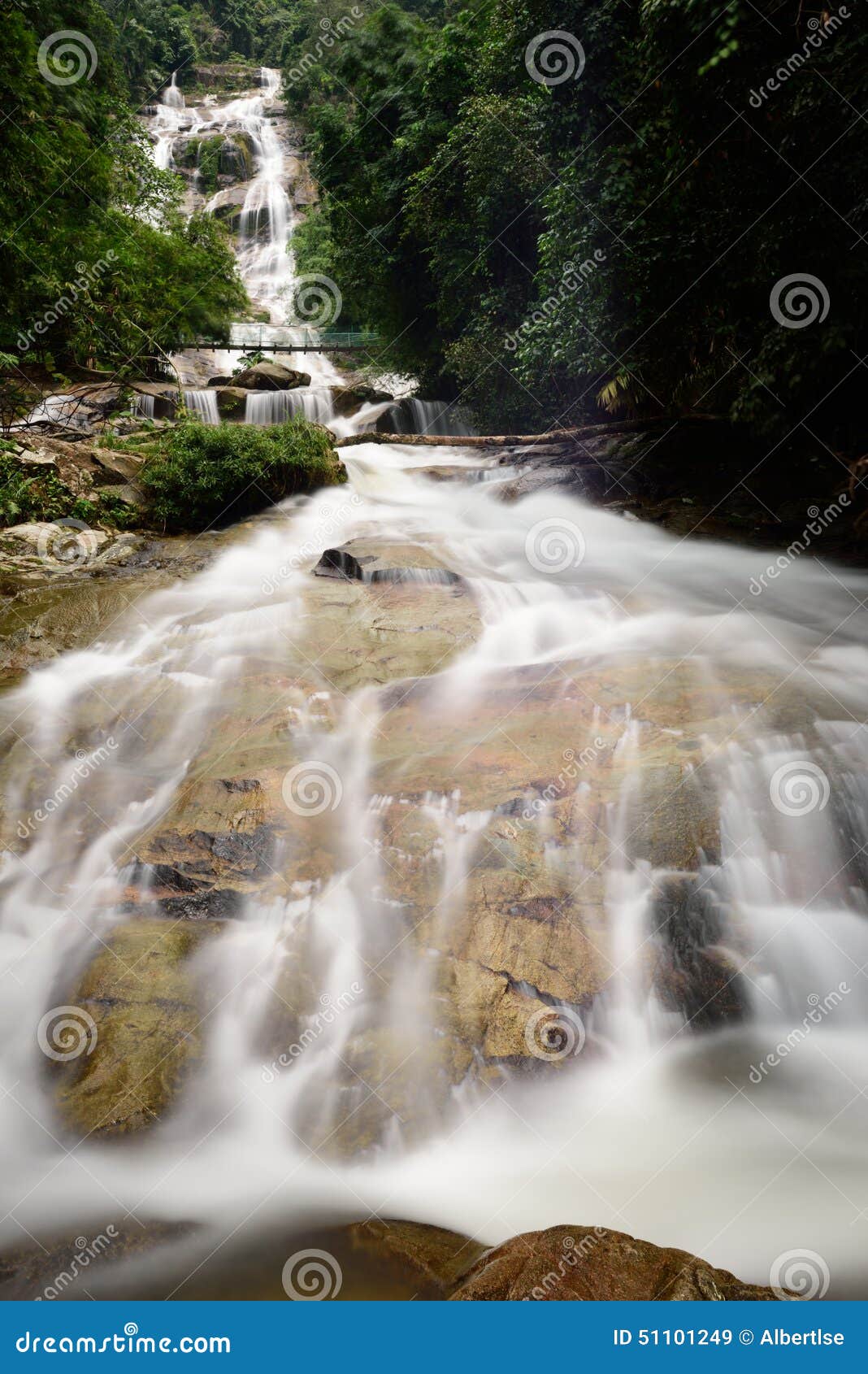Lata Kinjang Waterfall In Tapah, Perak, Malaysia Stock Photography ...
