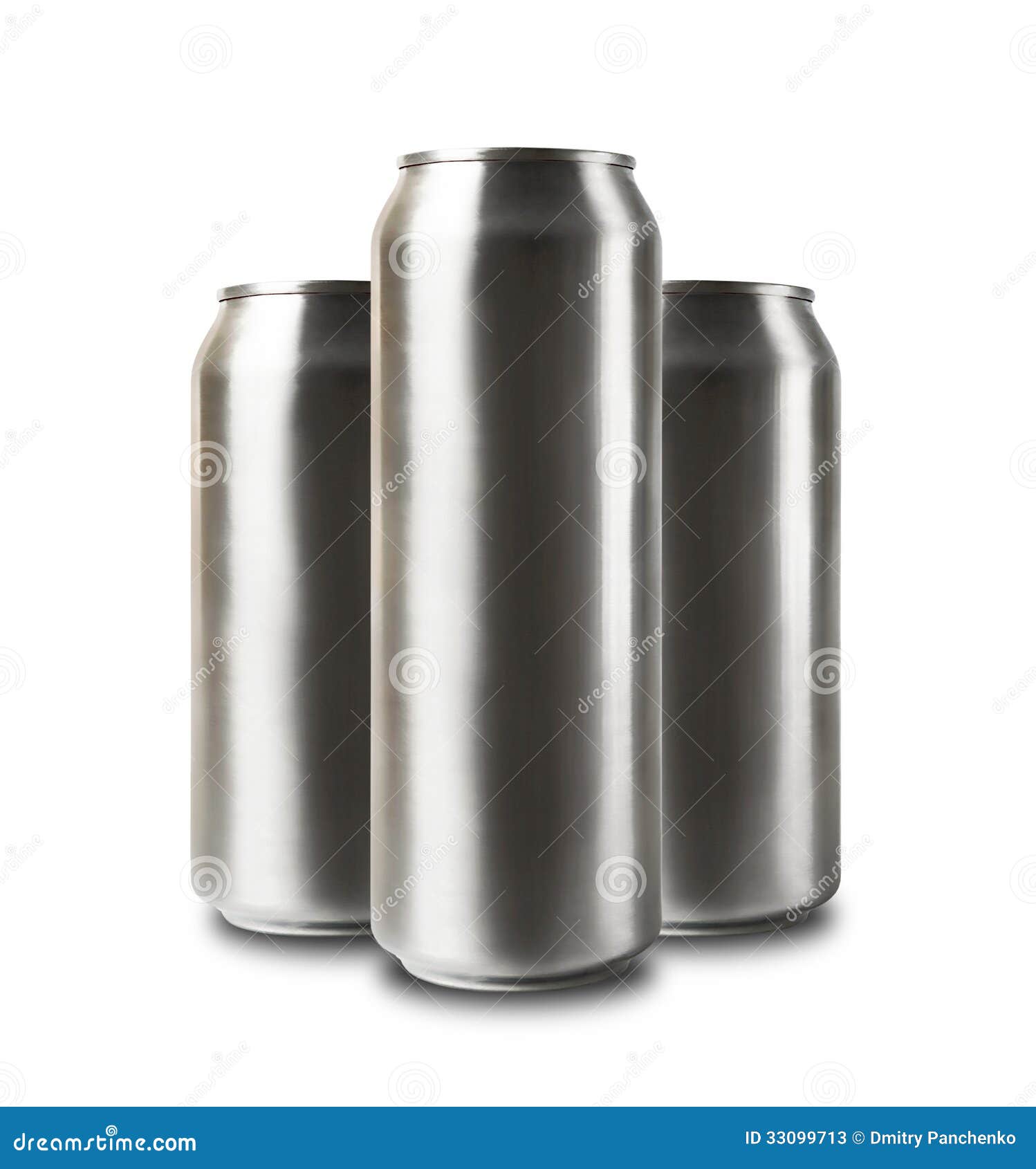 Latas De Aluminio Aisladas En Blanco. Imagen de archivo - Imagen de ...