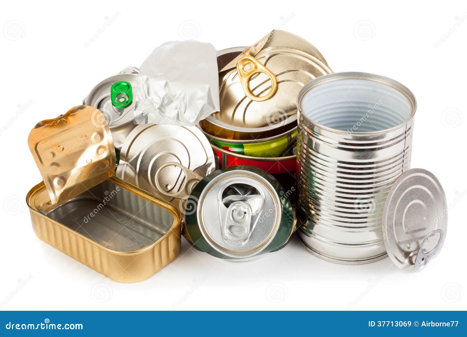 Latas del metal imagen de archivo. Imagen de lata, desperdicios - 37713069