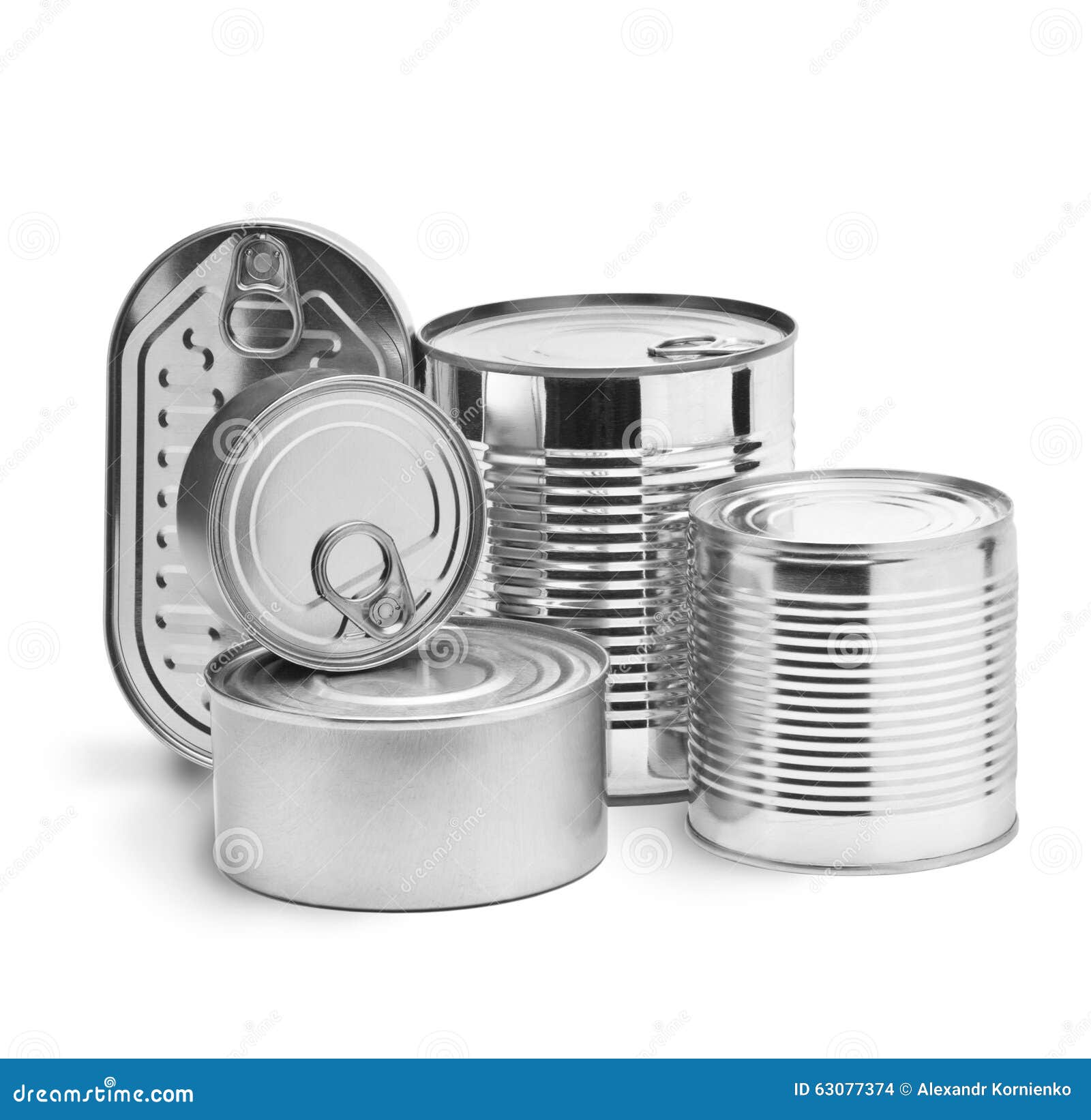 Latas del metal foto de archivo. Imagen de caja, cuatro - 63077374