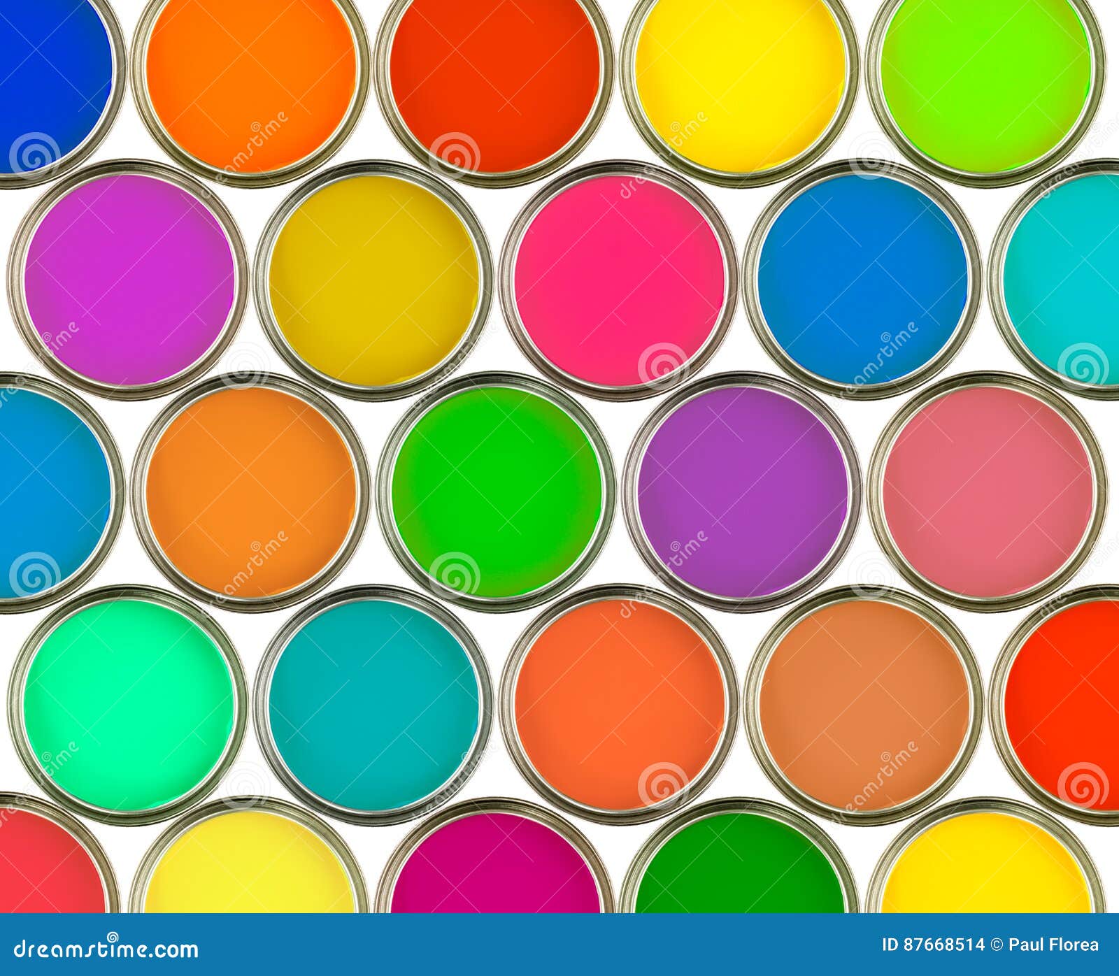 Latas llenas del color foto de archivo. Imagen de compartimientos ...