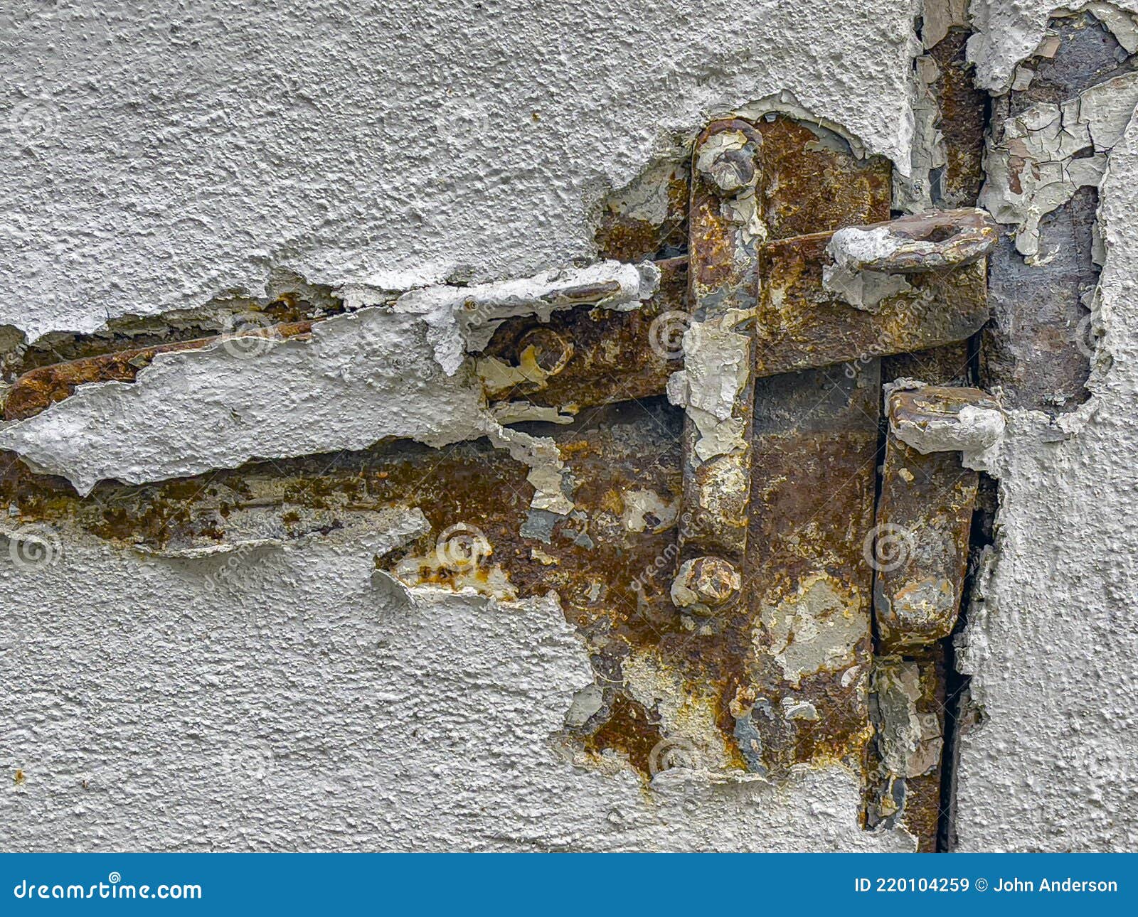 Latch Lock on Concrete Wall Stock Image - Image of wall, latch: 220104259