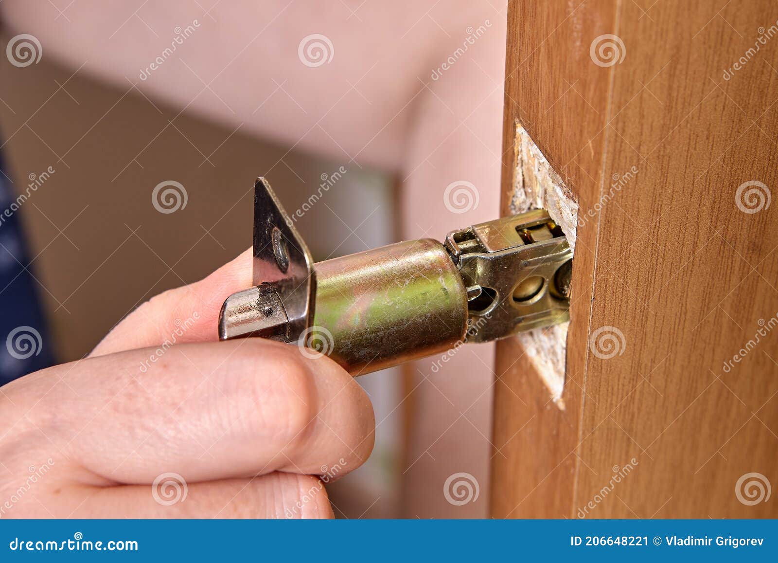 The Latch Mechanism Assembly is Inserted into the Hole when Installing ...