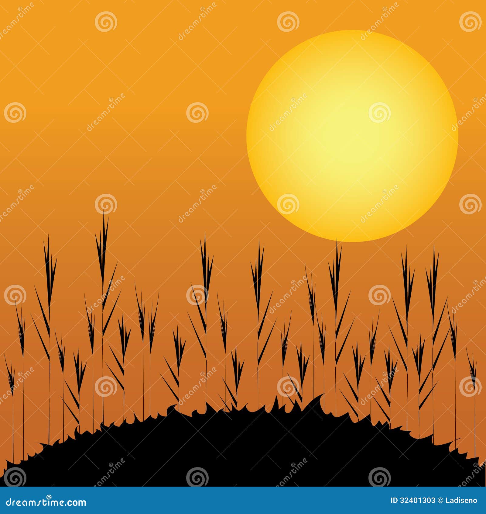 Late afternoon stock vector. Illustration of warm, abstract - 32401303