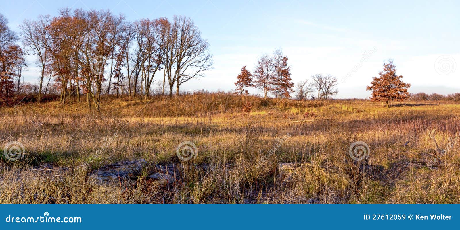 Late Afternoon on the Midwest Prairie in November Stock Image - Image ...