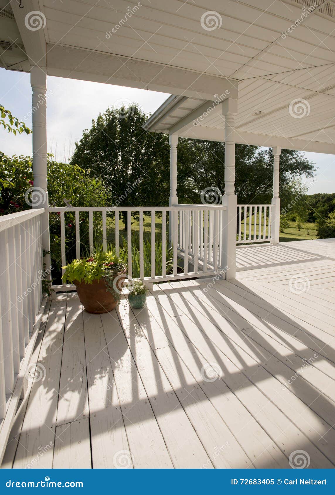Late afternoon porch stock image. Image of midwest, deck - 72683405