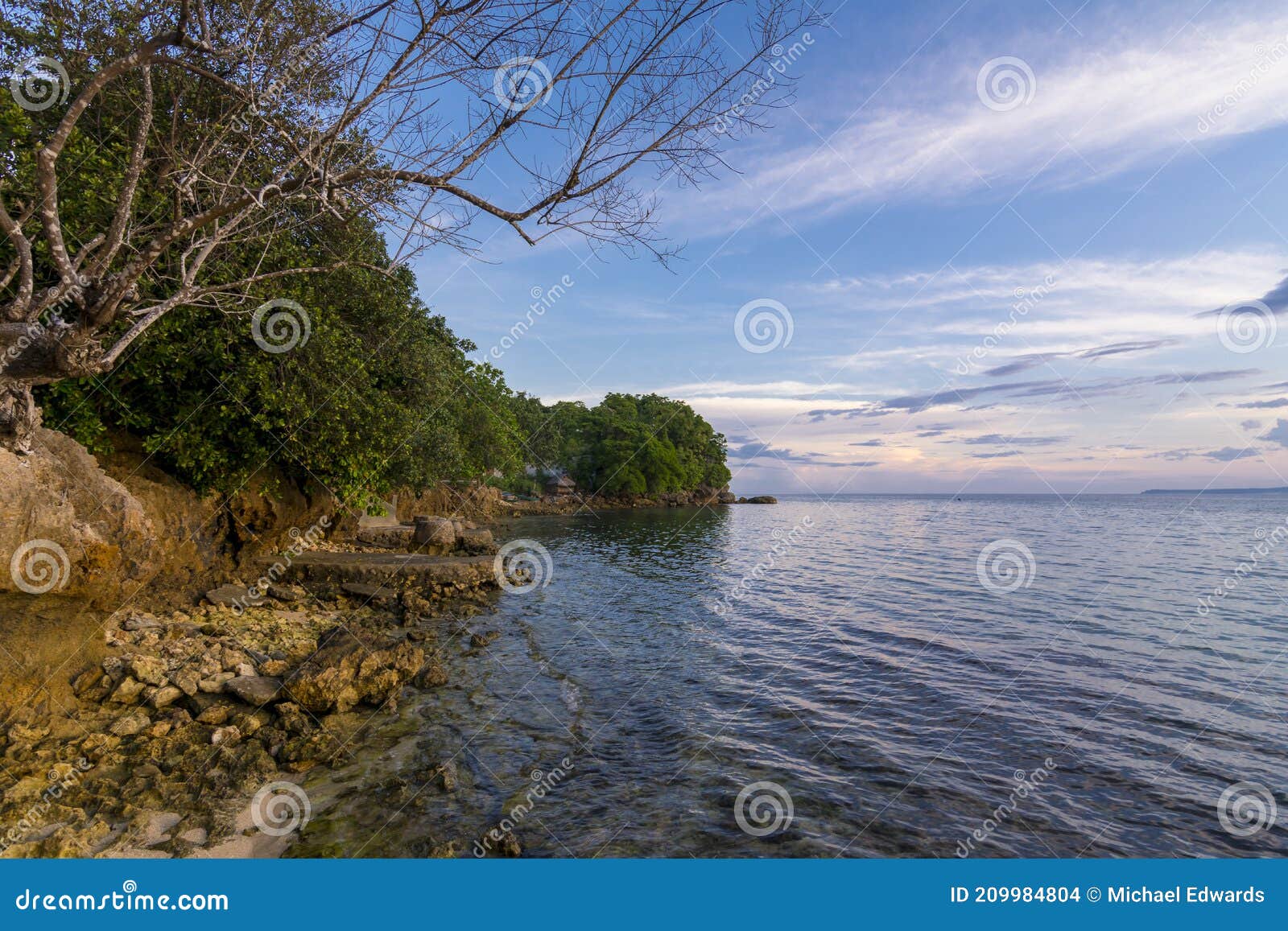 Late Afternoon View of the Coast Bordering Guindulman and Anda, Bohol ...