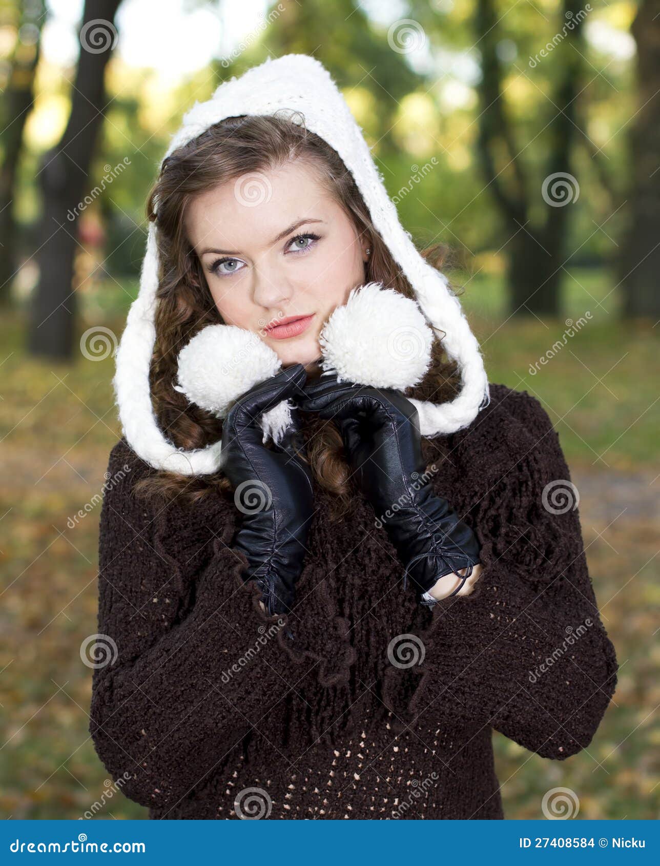 Late autumn girl portrait stock photo. Image of adult - 27408584