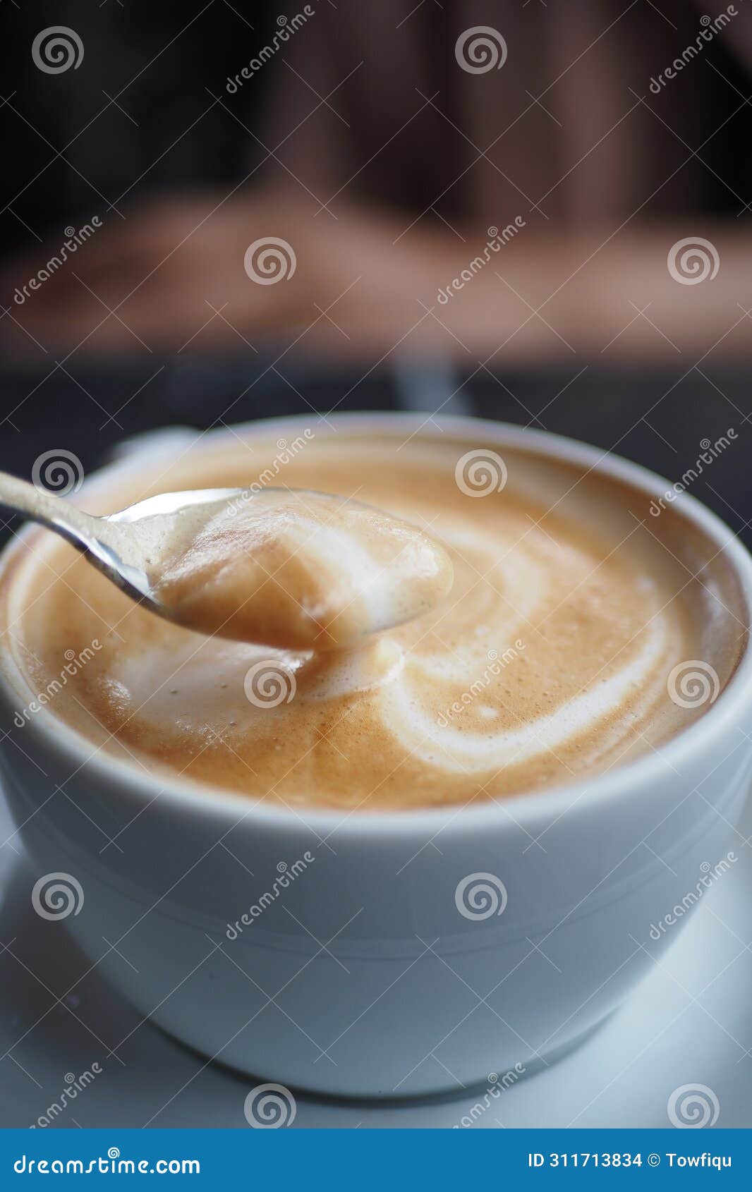 Late Coffee on Cafe Table at Cafe Background Stock Photo - Image of ...