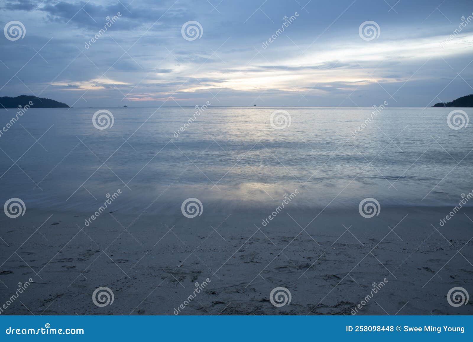 Late Evening Environment Scene at the Beach. Stock Photo - Image of ...