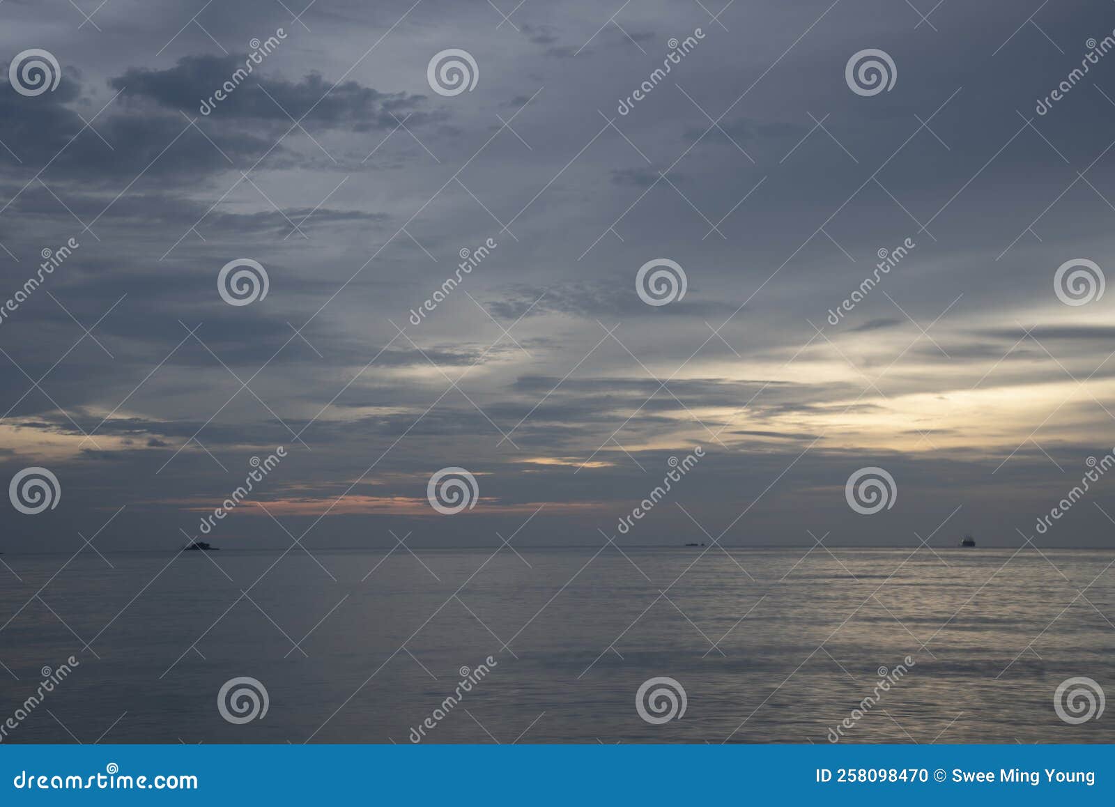 Late Evening Environment Scene at the Beach. Stock Photo - Image of ...