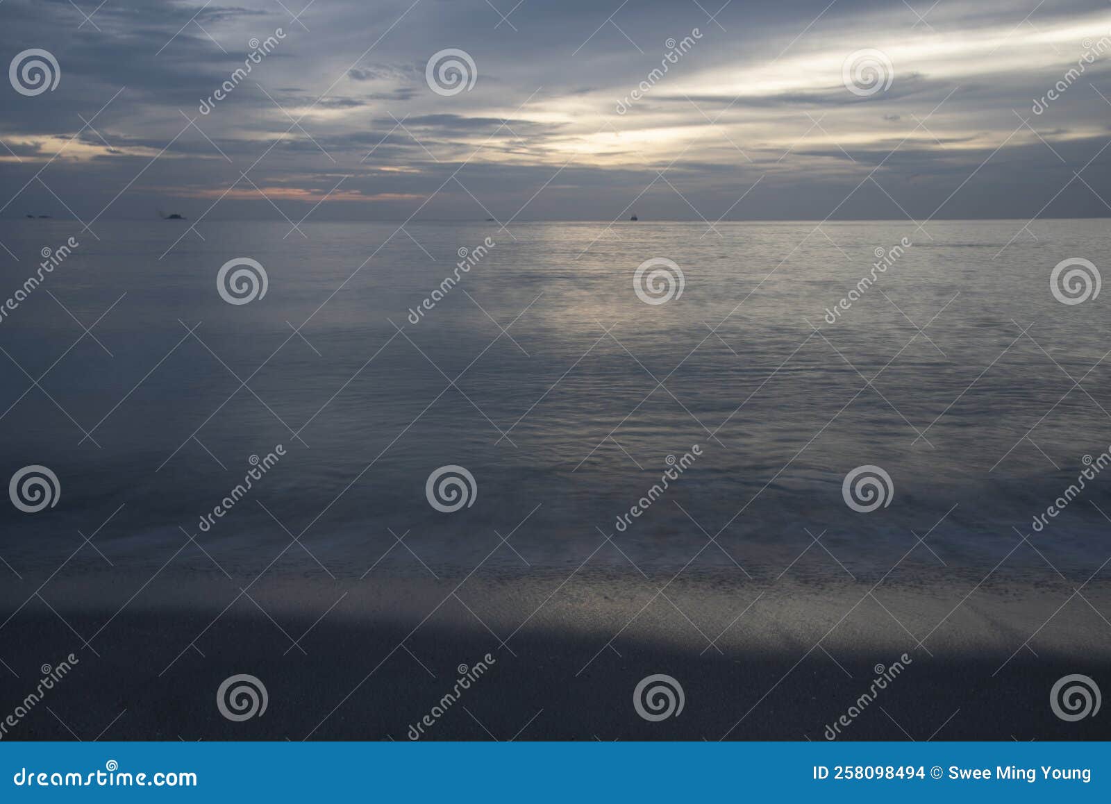 Late Evening Environment Scene at the Beach. Stock Photo - Image of ...