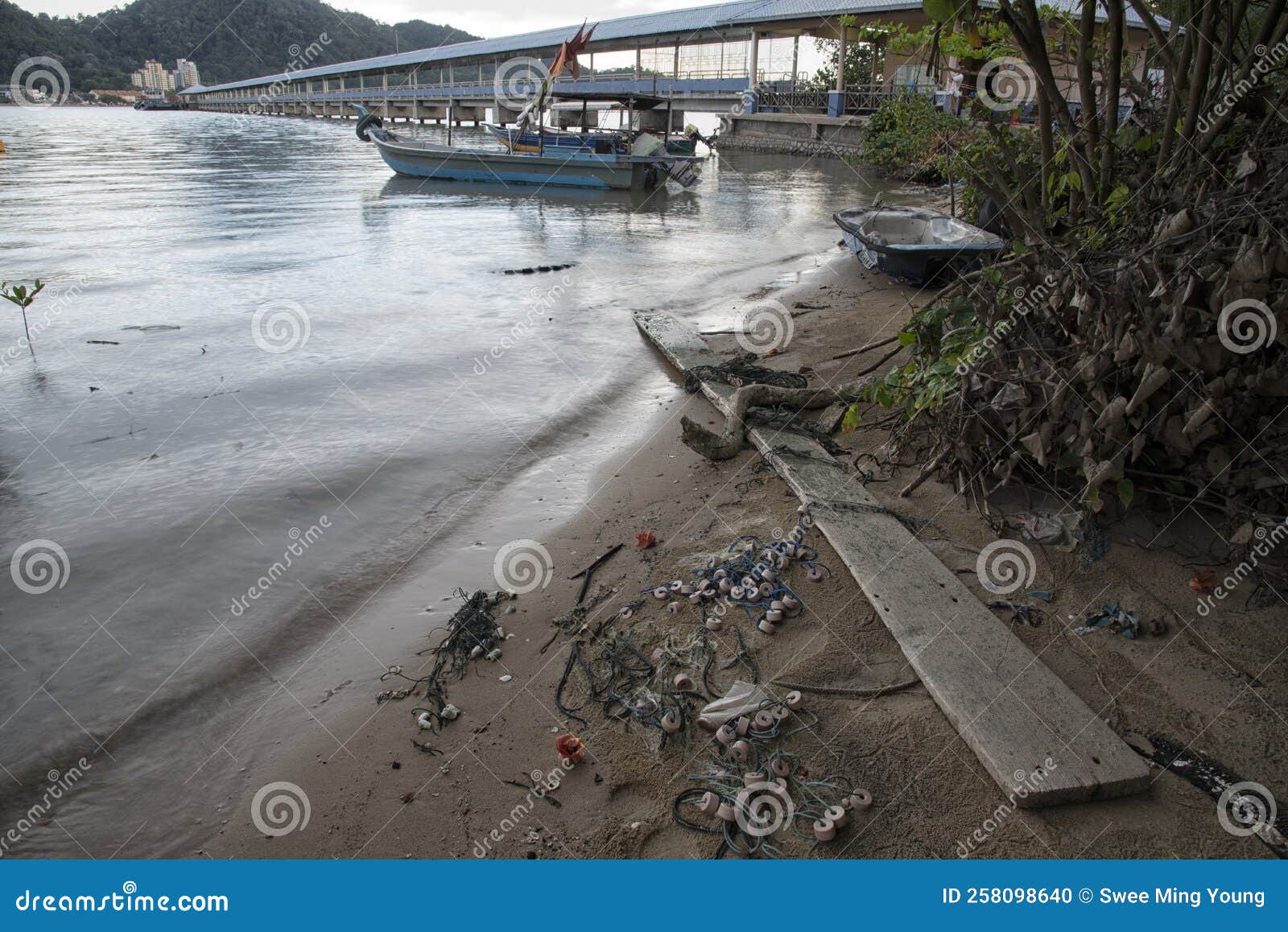 Late Evening Environment Scene at the Beach. Stock Photo - Image of ...