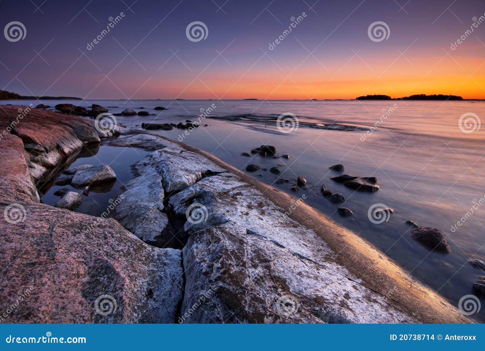 Late evening seascape stock photo. Image of peaceful - 20738714