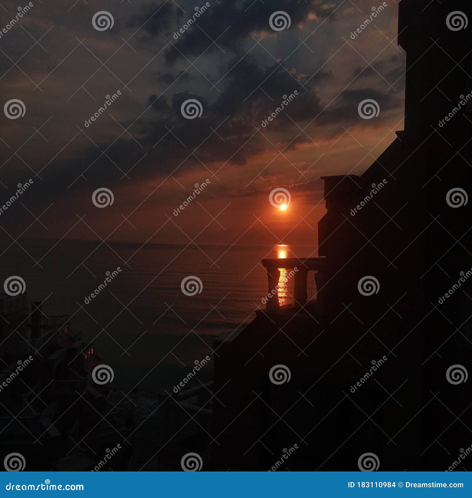 Late evening sunset stock photo. Image of late, reflection - 183110984