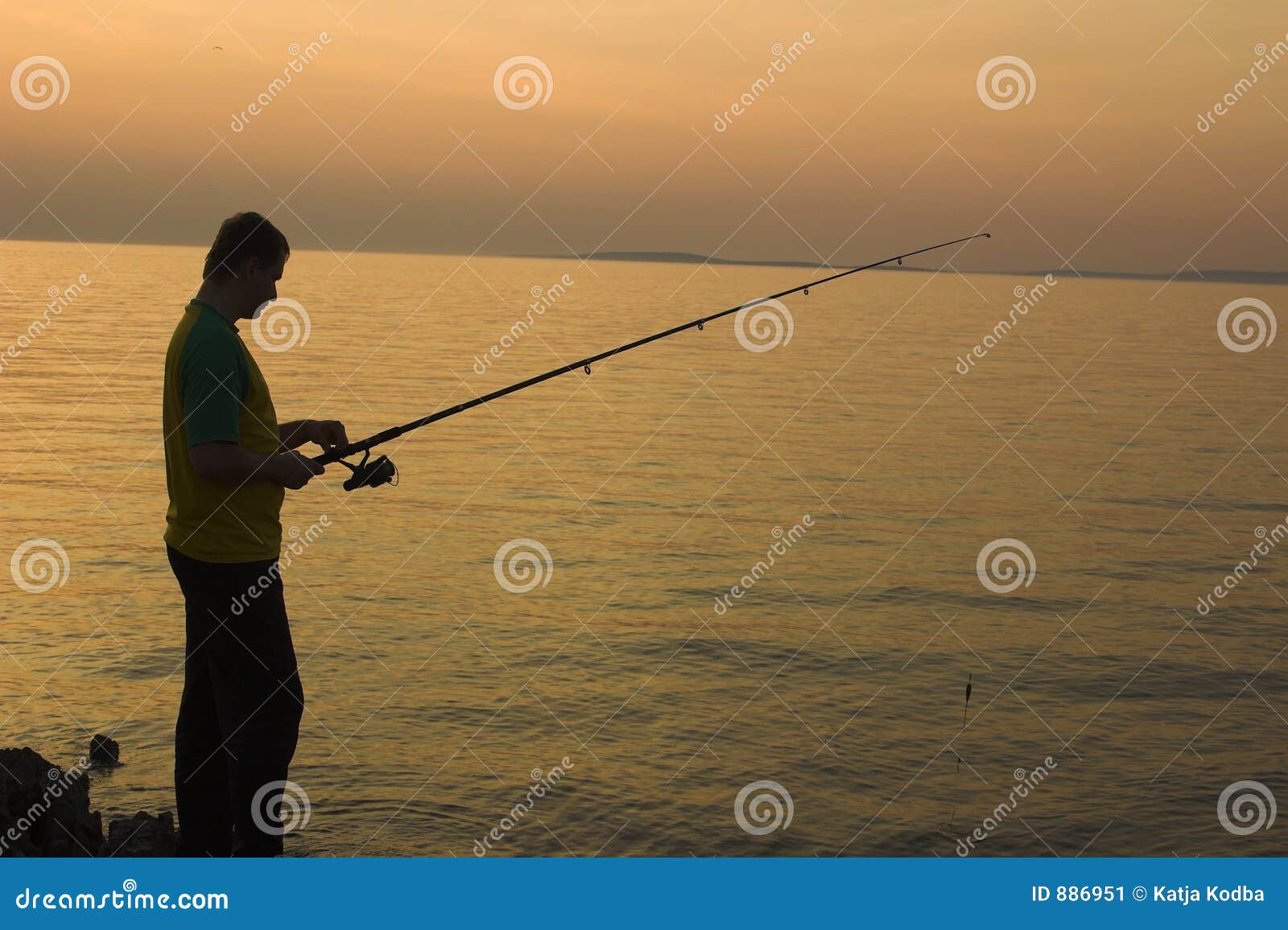 Late fishing stock image. Image of dusk, beautiful, shore - 886951