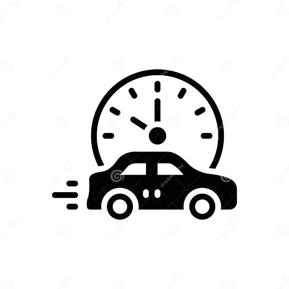 Black Solid Icon for Late, Delayed and Make Late Stock Vector ...