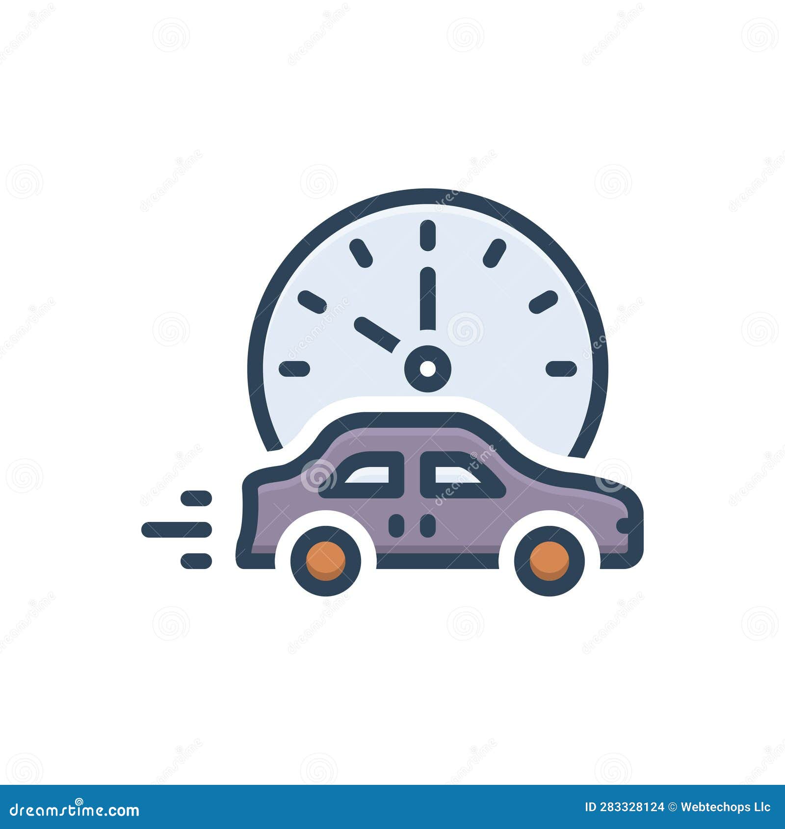 Color Illustration Icon for Late, Delayed and Countdown Stock ...