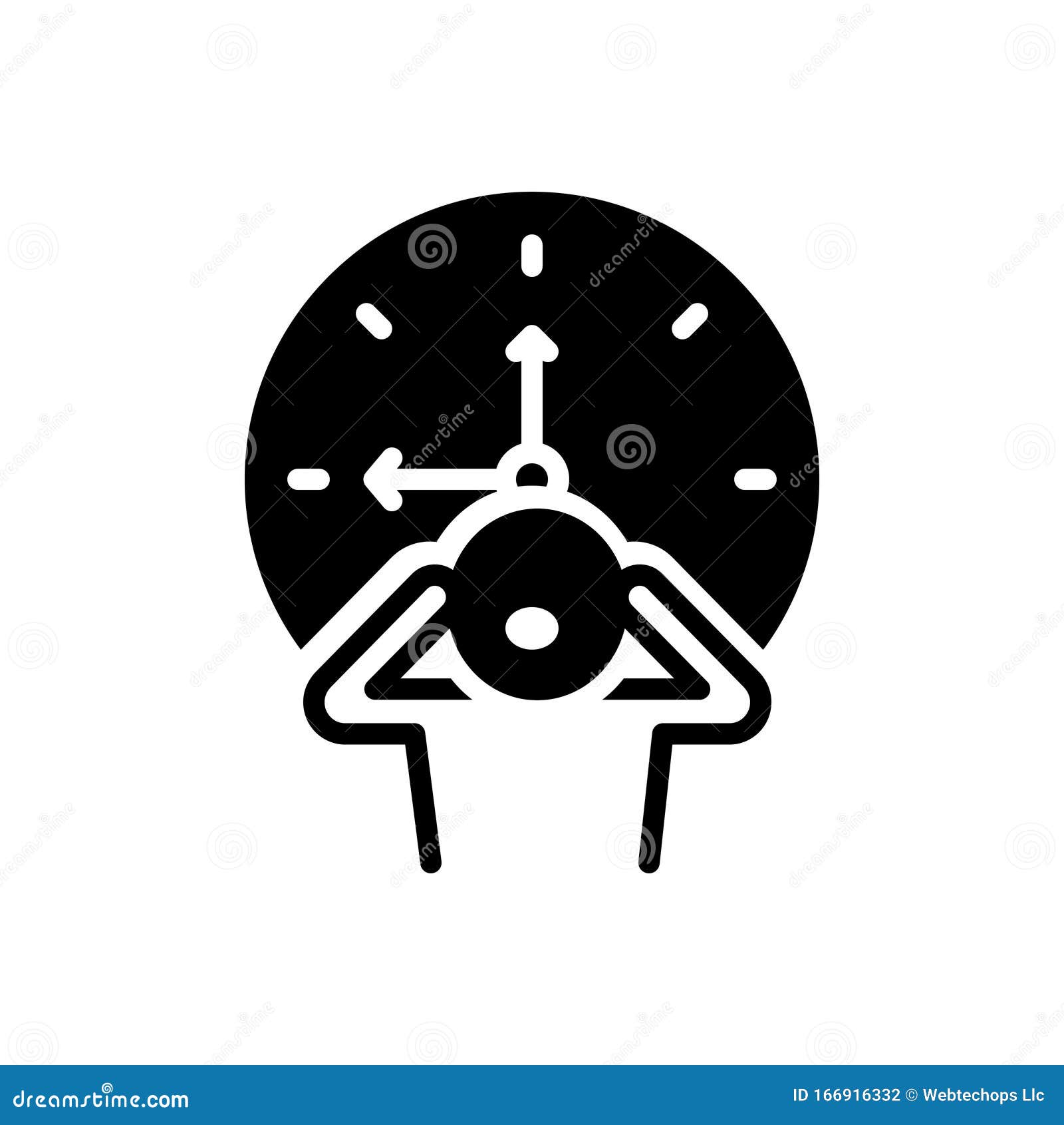 Black Solid Icon for Late, Tardily and Slow Stock Vector - Illustration ...