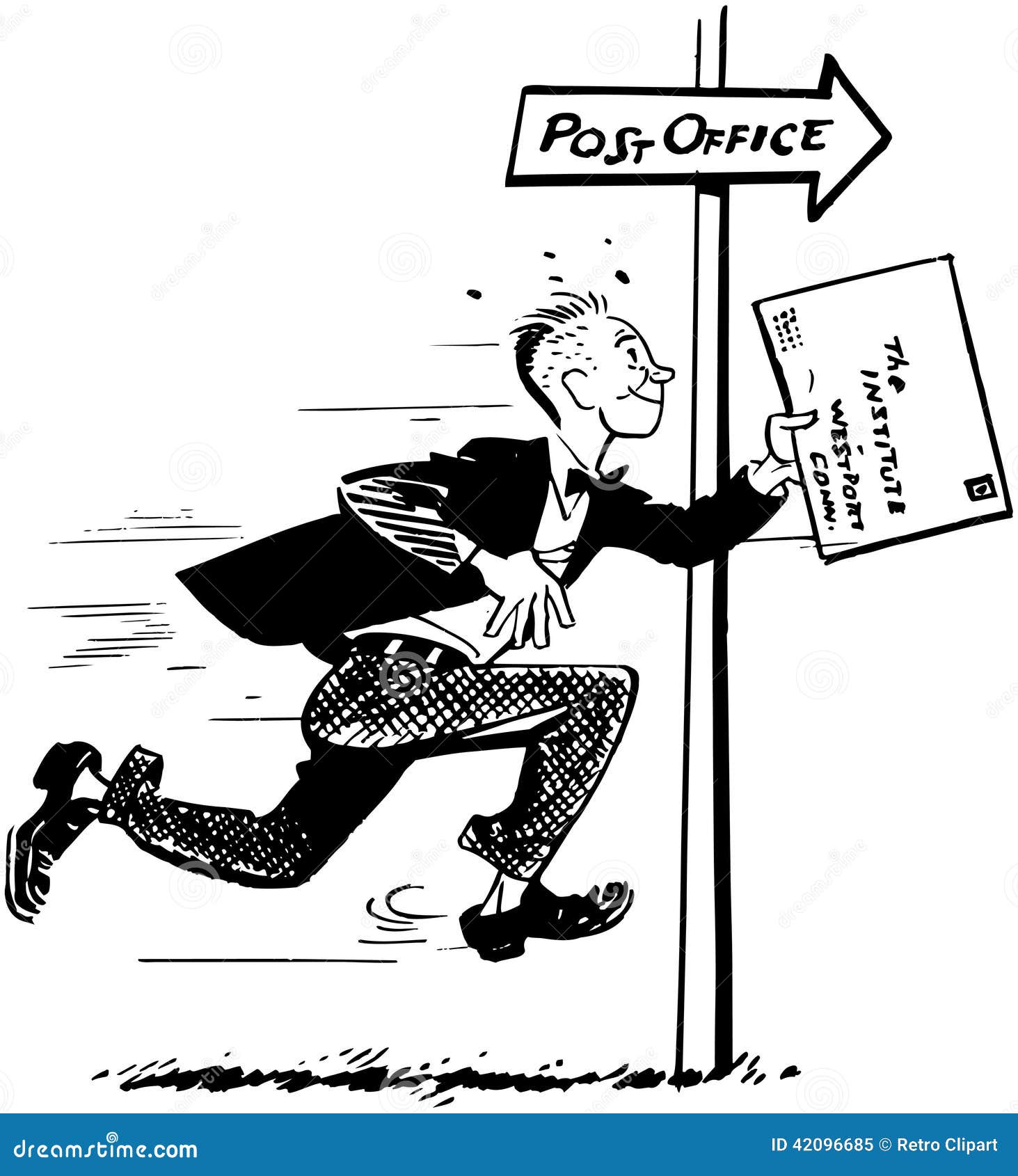 Late for the Mail stock vector. Illustration of pages - 42096685