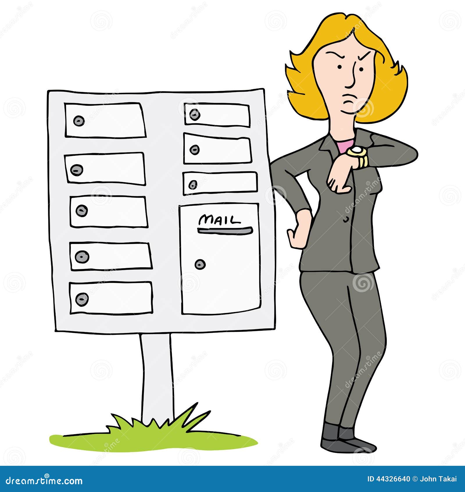 Late Mailman stock vector. Illustration of clip, delivery - 44326640