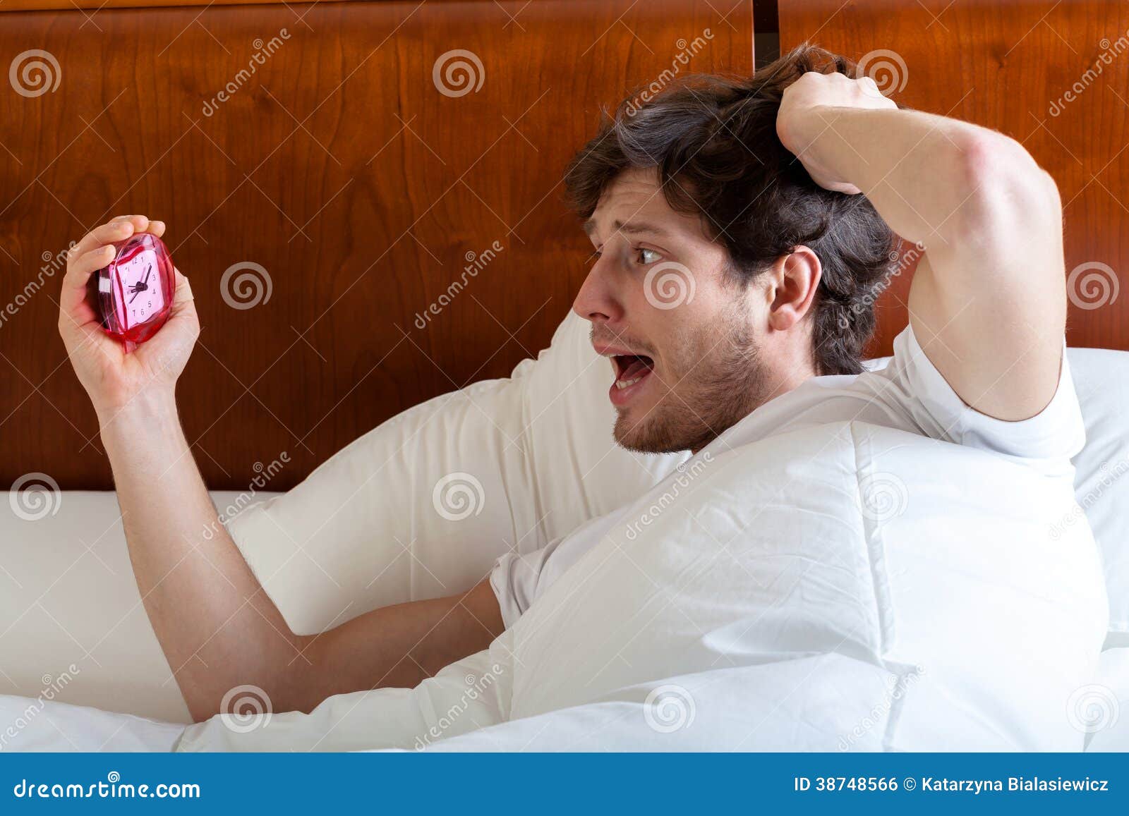 Late man in bed stock photo. Image of asleep, comfort - 38748566