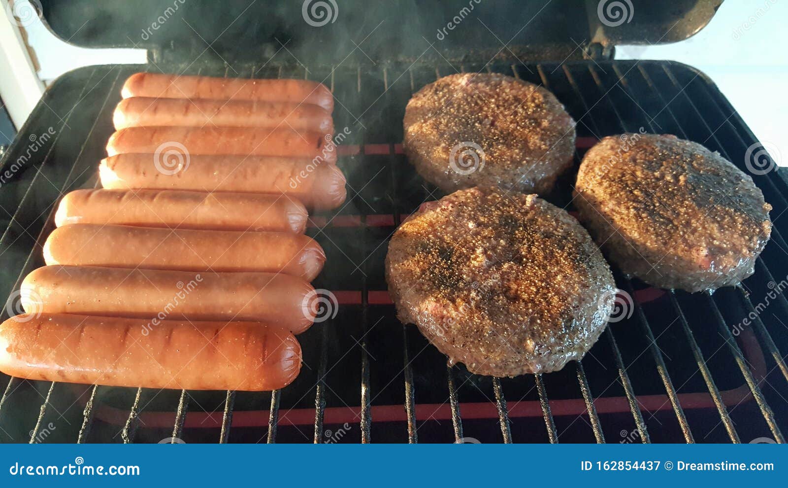 Late night BBQ stock image. Image of grill, food, late - 162854437