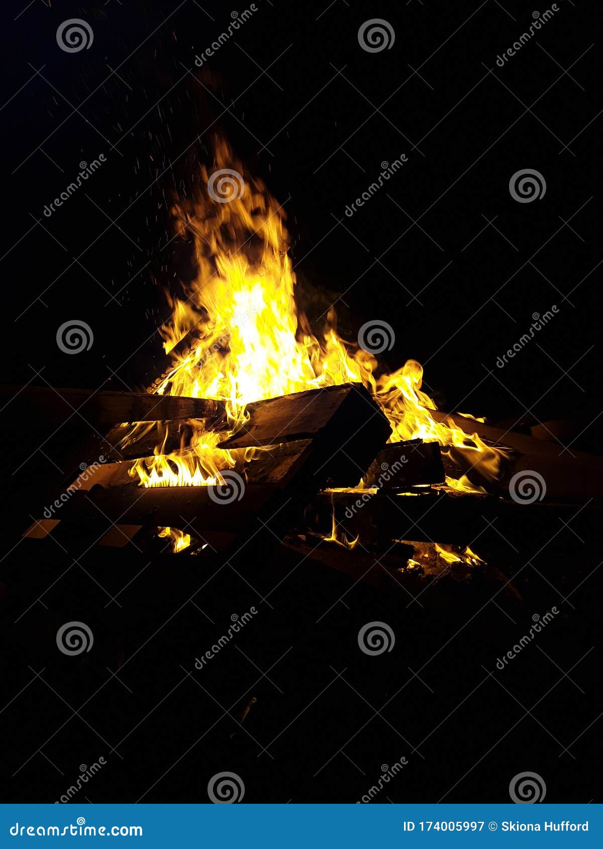Late night fire stock image. Image of night, flames - 174005997