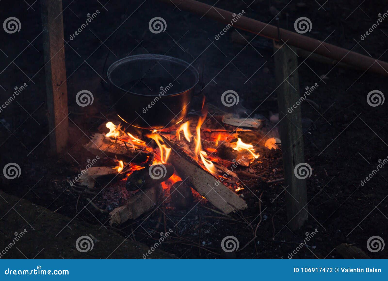 Photo of campfire stock photo. Image of activity, nature - 106917472