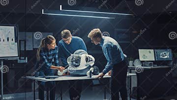 Late at Night in Robotics Engineering Facility Three Technical ...