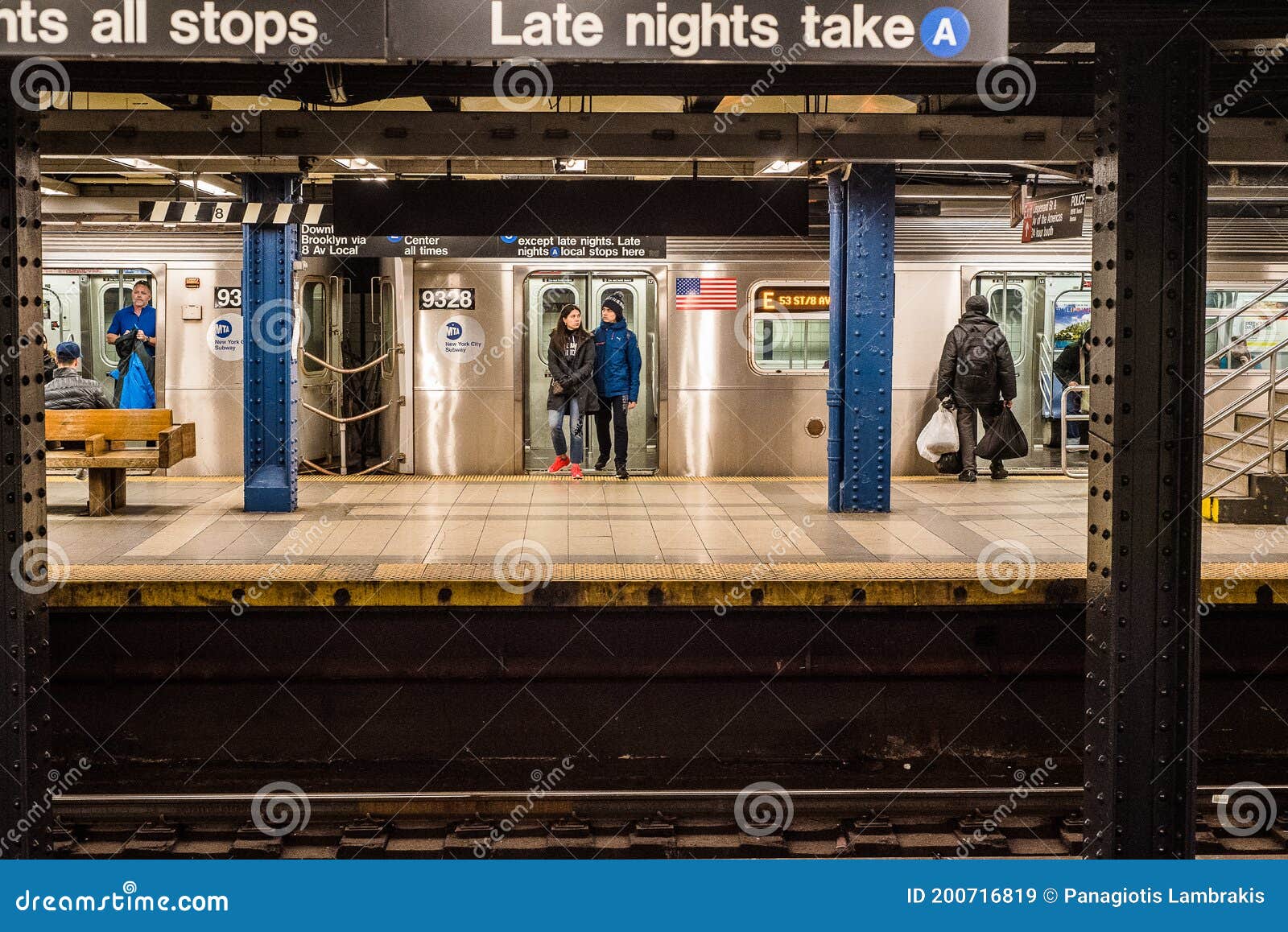 Late night train editorial stock image. Image of city - 200716819