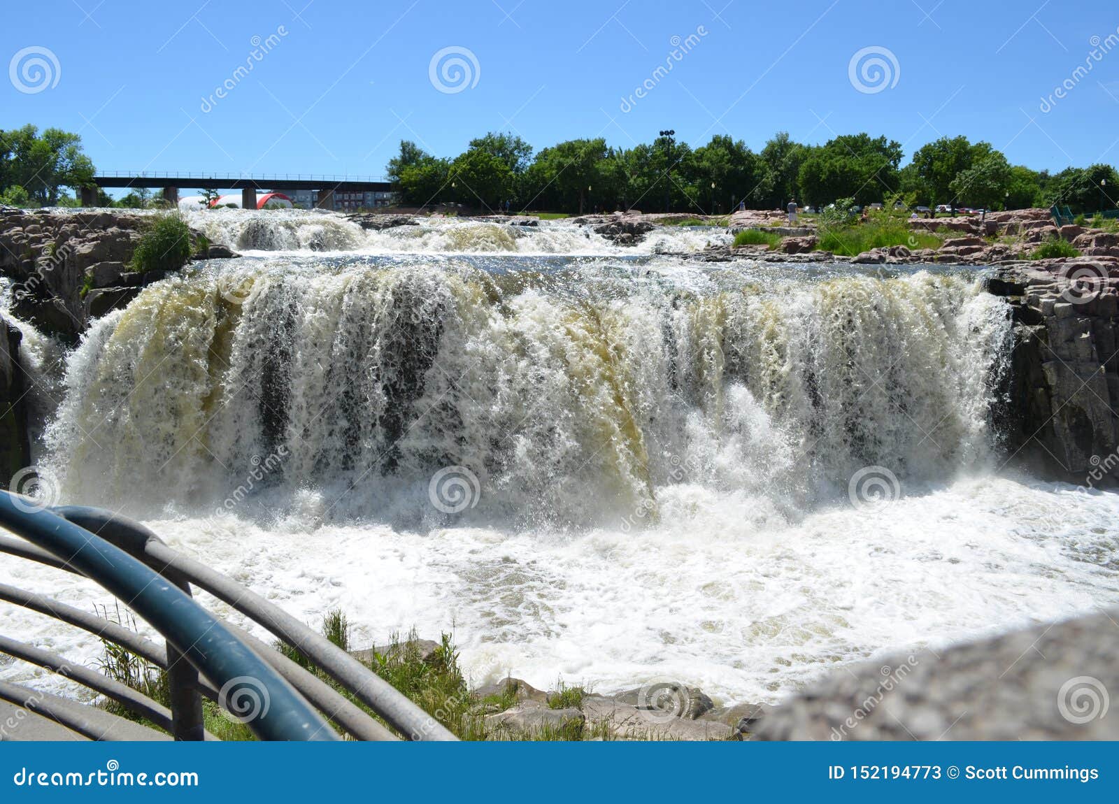 Late Spring at the Sioux Falls on the Big Sioux River Stock Image ...