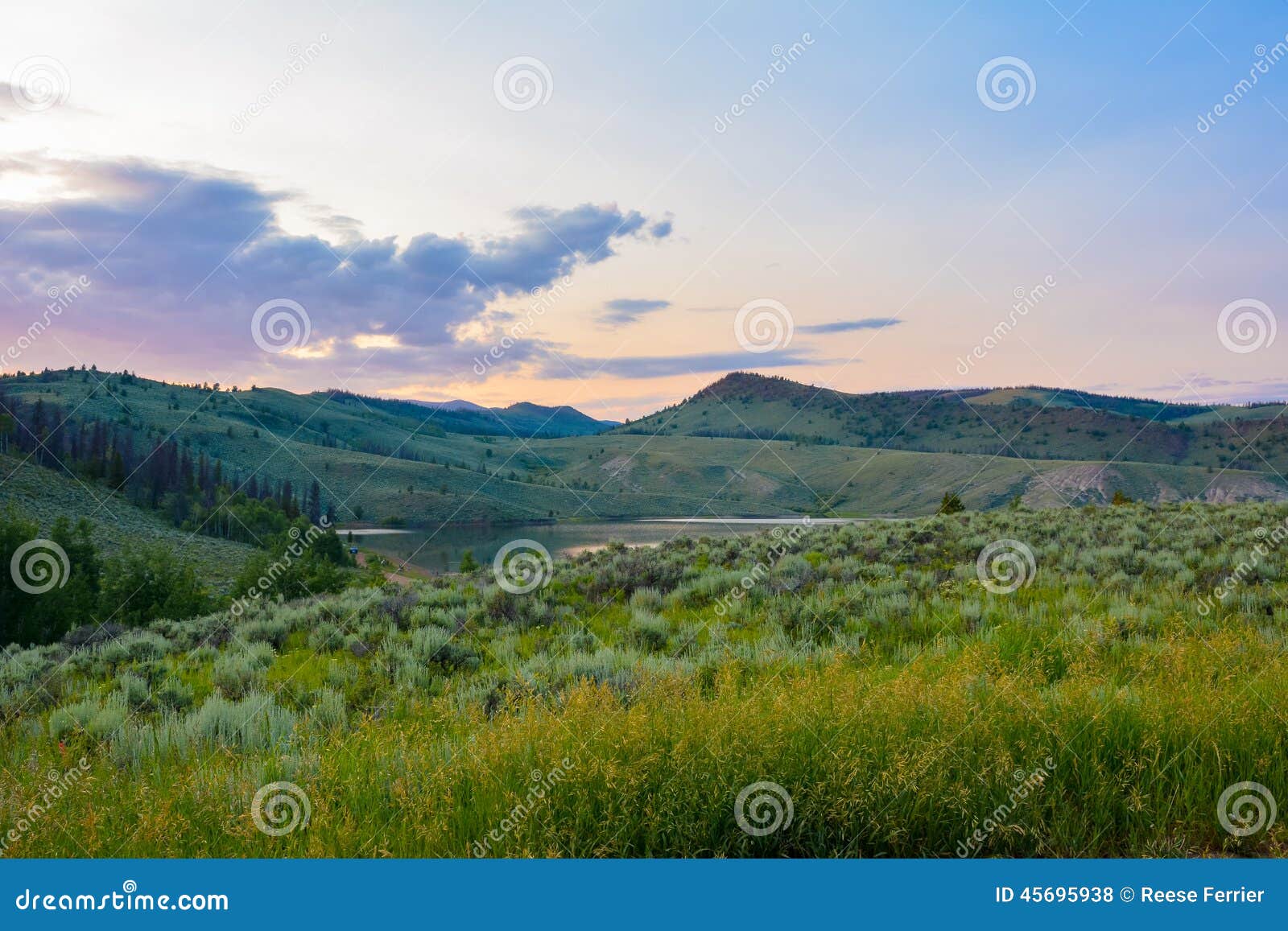 Late Summer Colorado Mountain Sunset Stock Photo - Image of mountains ...