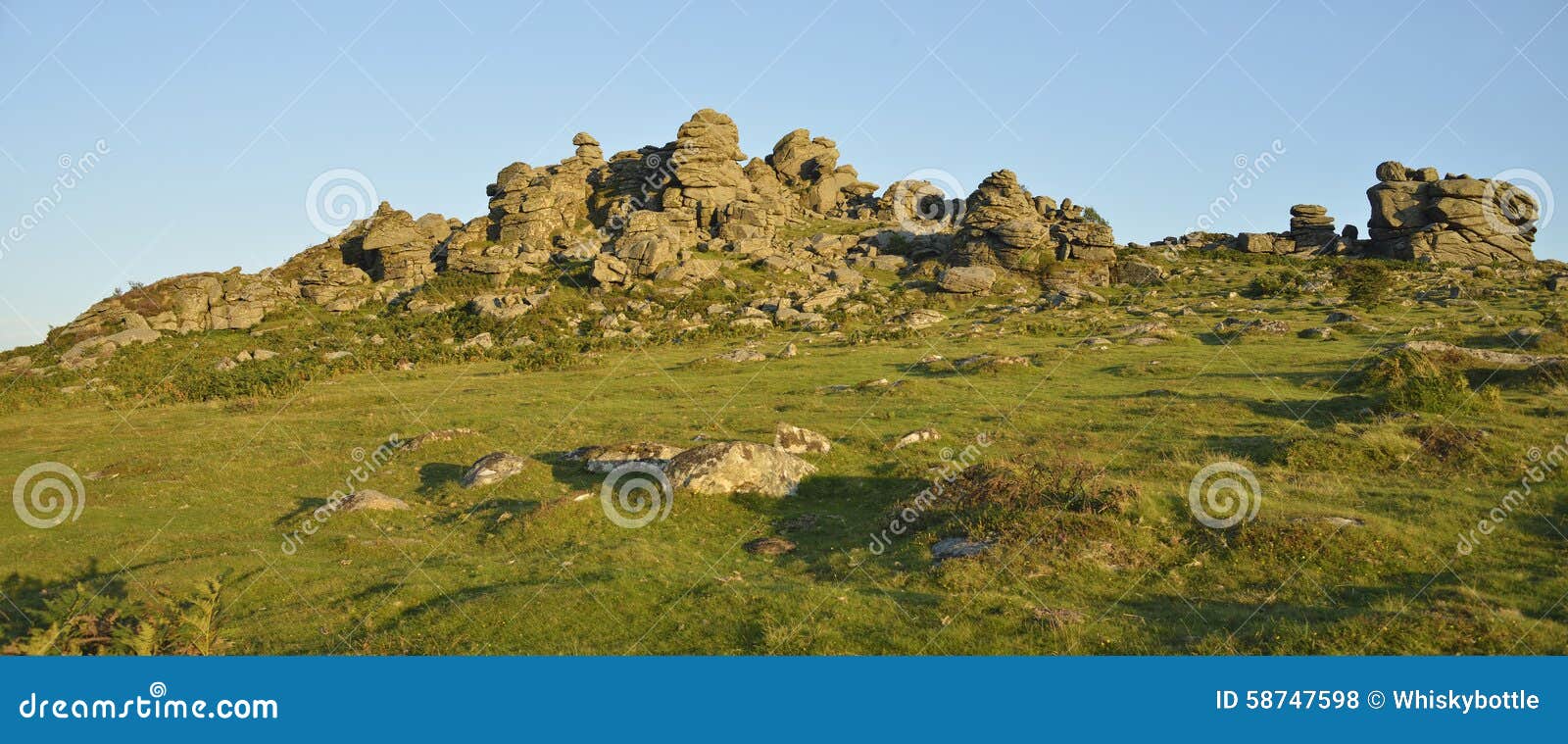 Late Sun on Hound Tor stock photo. Image of stone, dartmoor - 58747598
