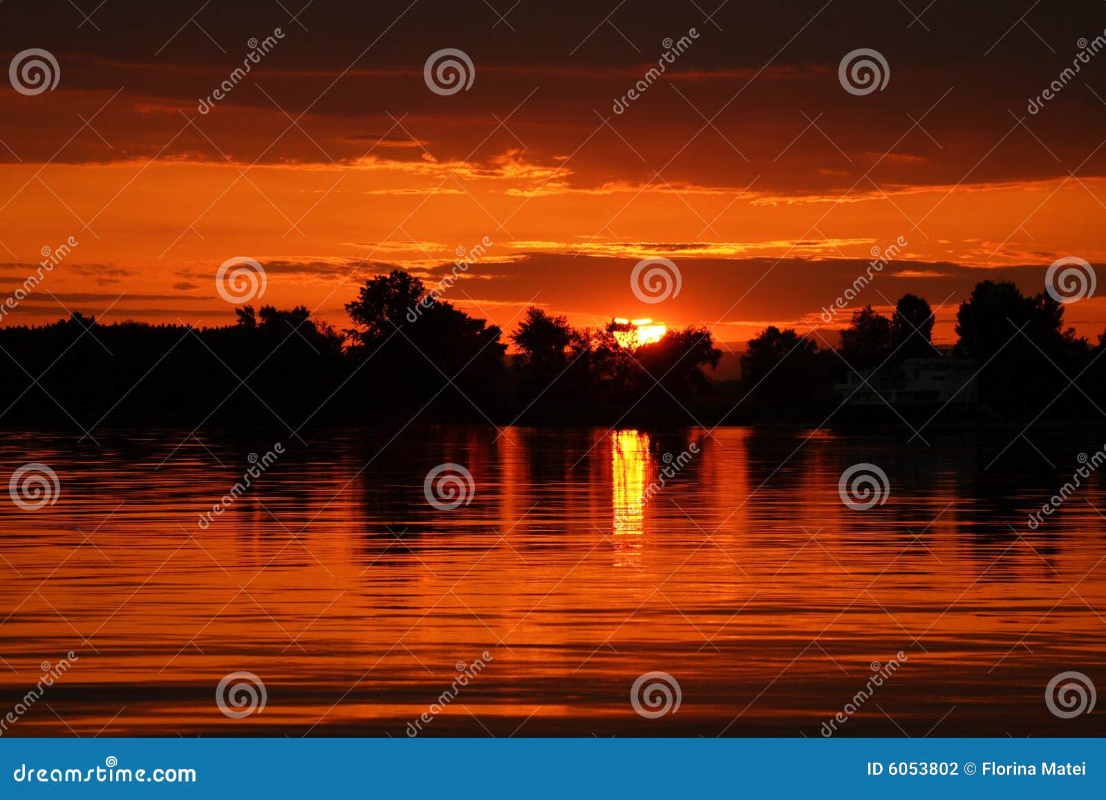 Late sunset stock photo. Image of summer, danube, warm - 6053802