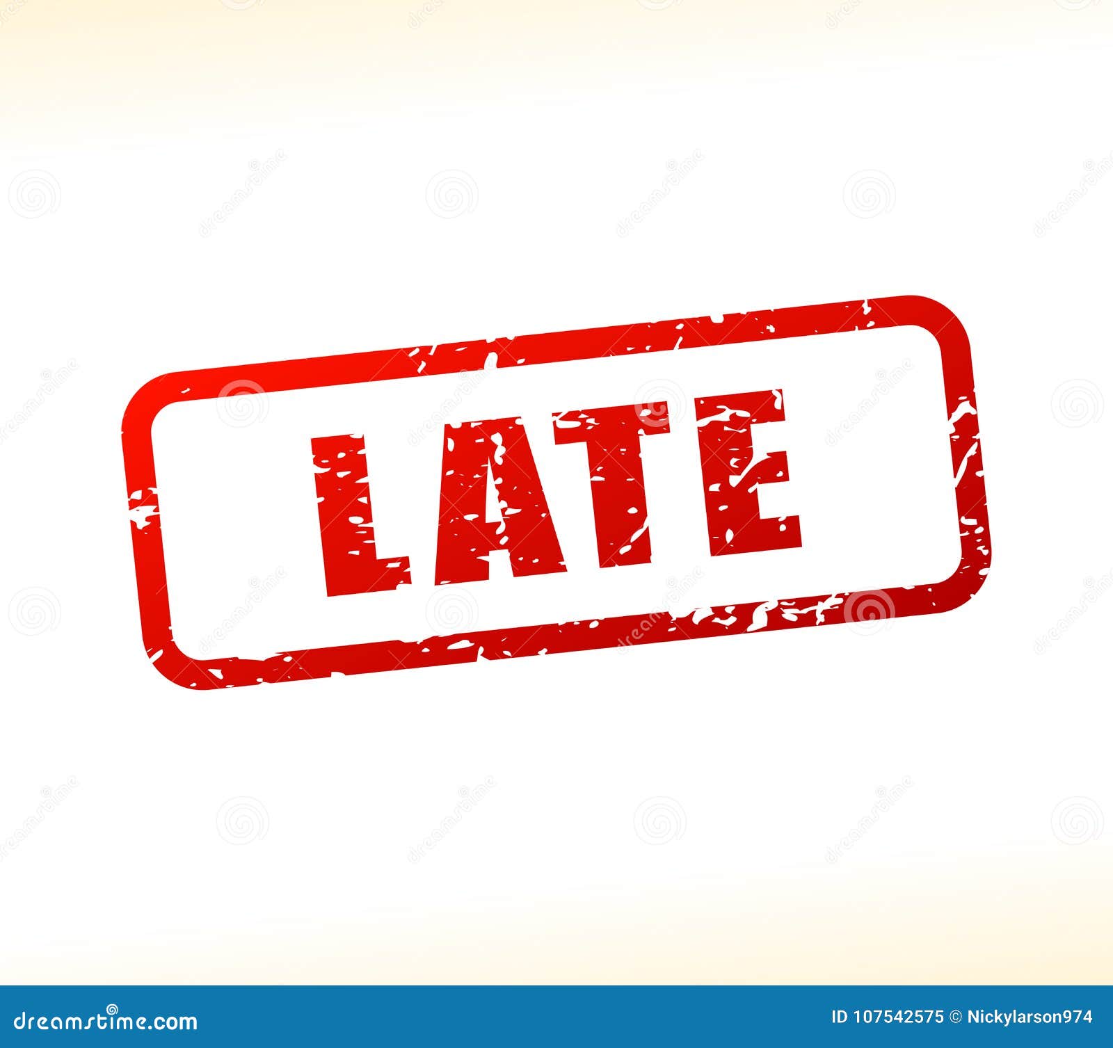 Late text buffered stock vector. Illustration of icon - 107542575