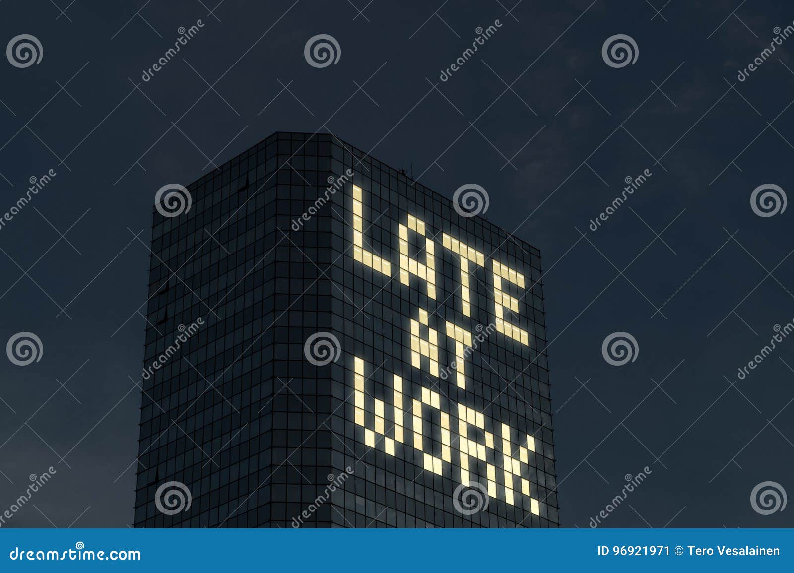 Late at Work Concept. Working Overtime and Extra Hours. Tired and ... Late at Work Concept. Working Overtime and Extra Hours. Tired and ...
