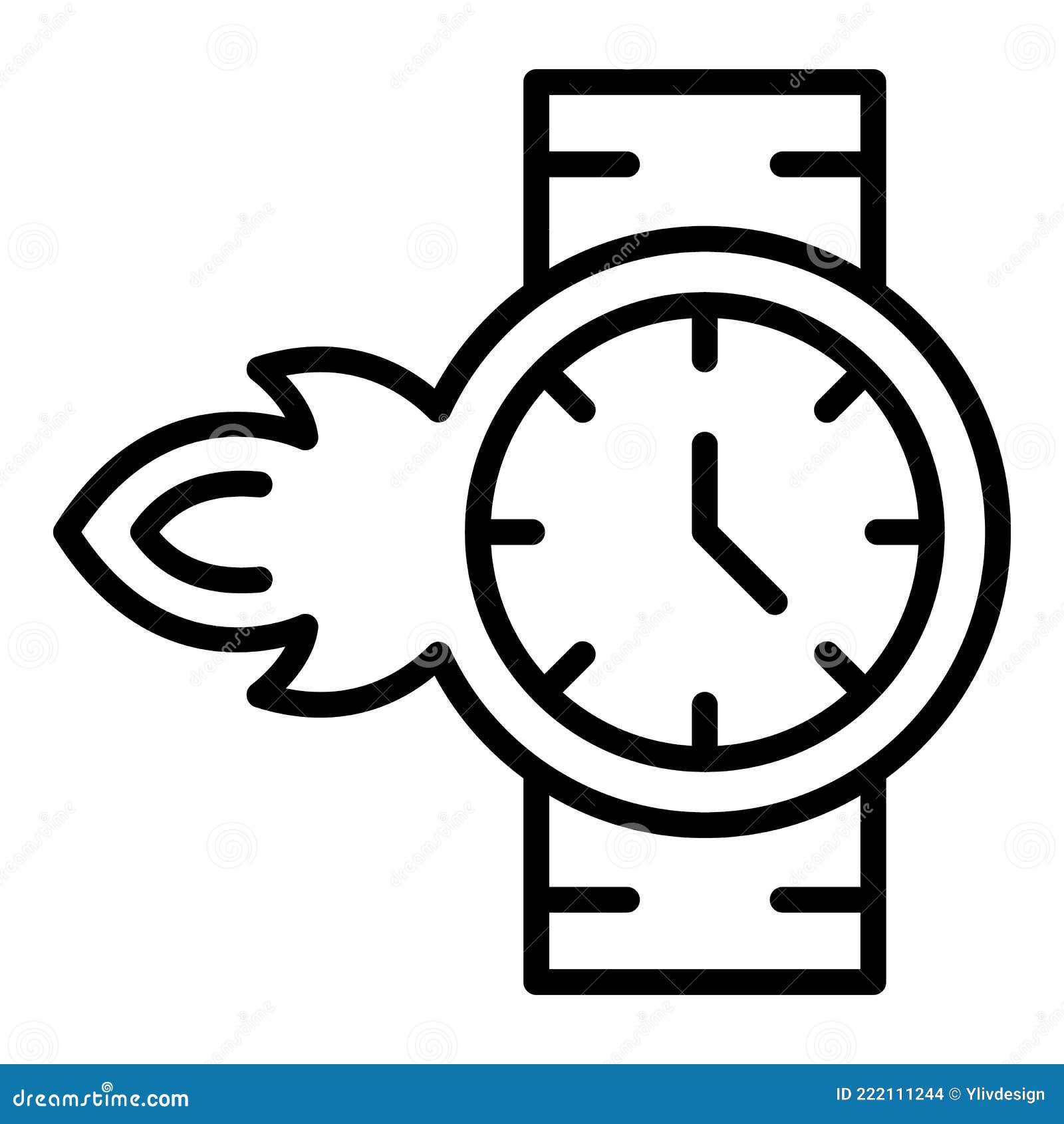 Late Work Icon, Outline Style Stock Vector - Illustration of corporate ...