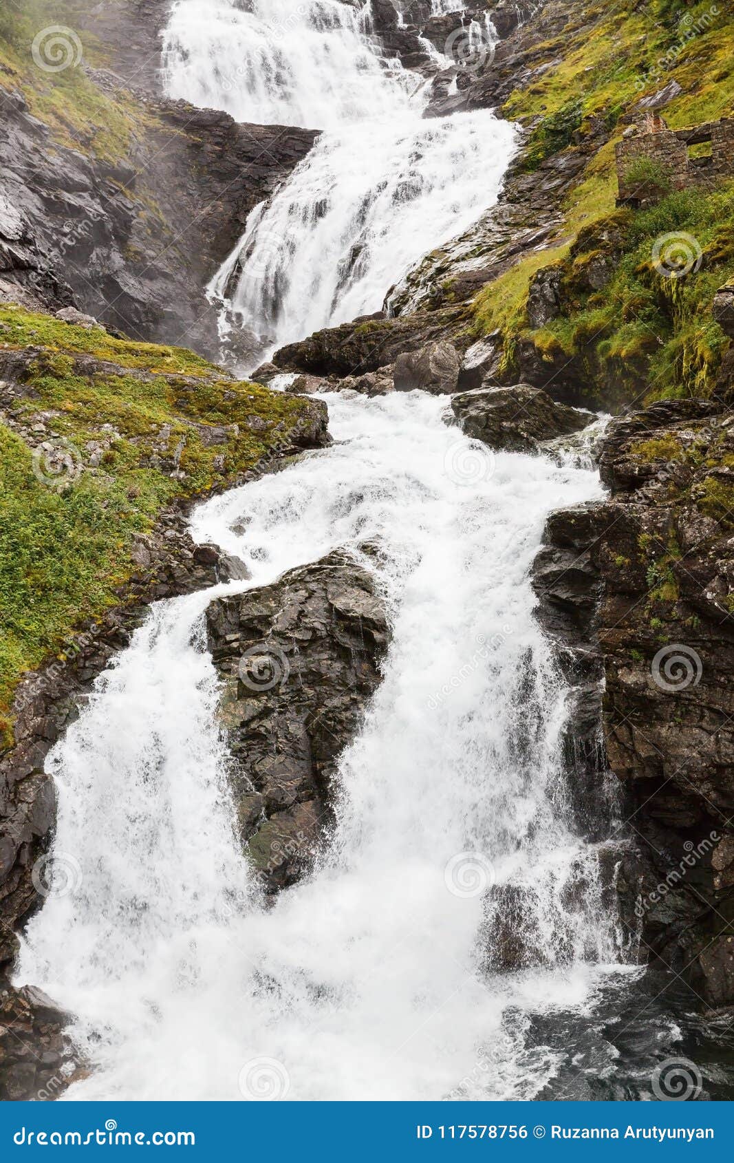 Waterfall in Norway stock photo. Image of europe, fall - 117578756