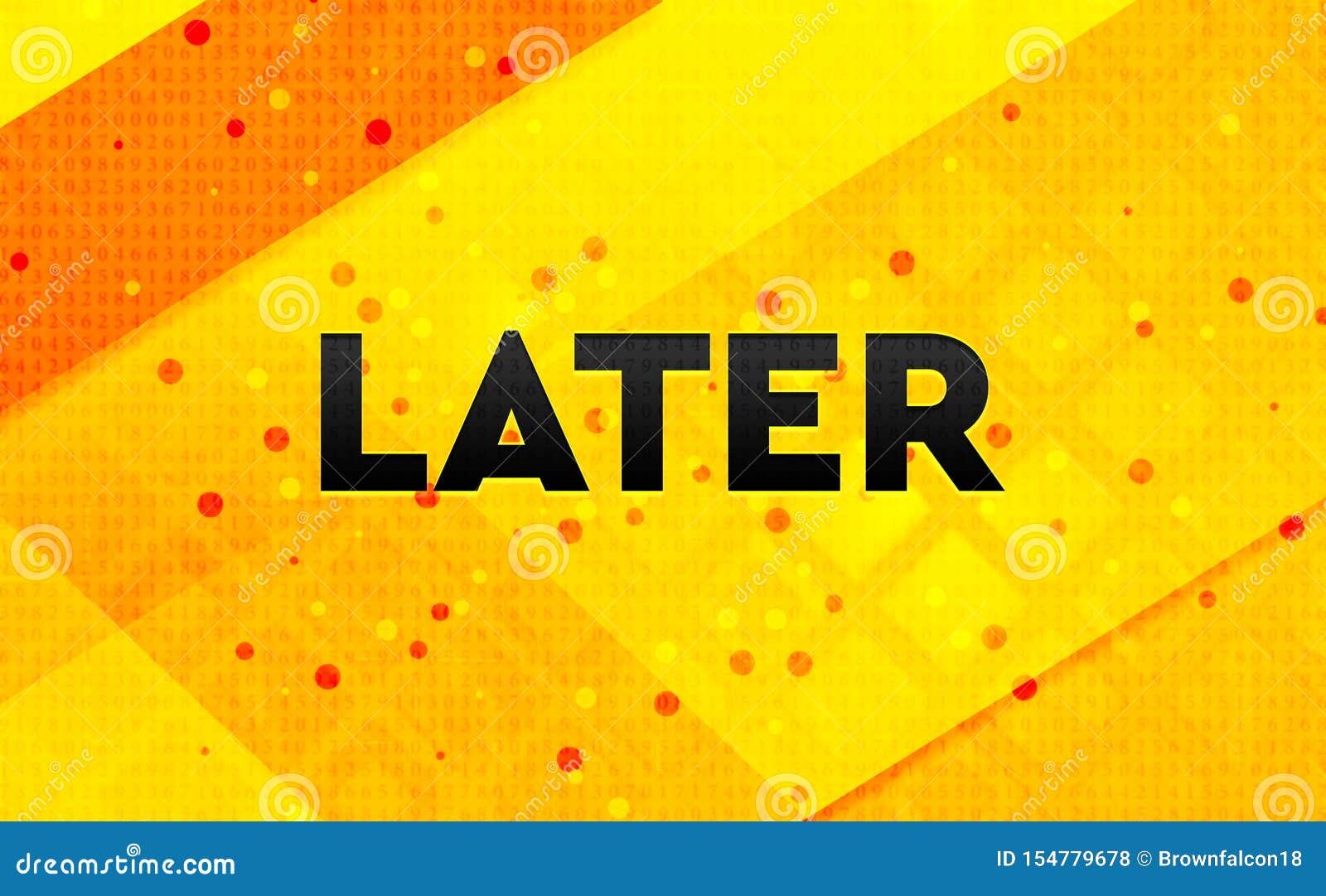 Later Abstract Digital Banner Yellow Background Stock Illustration ...
