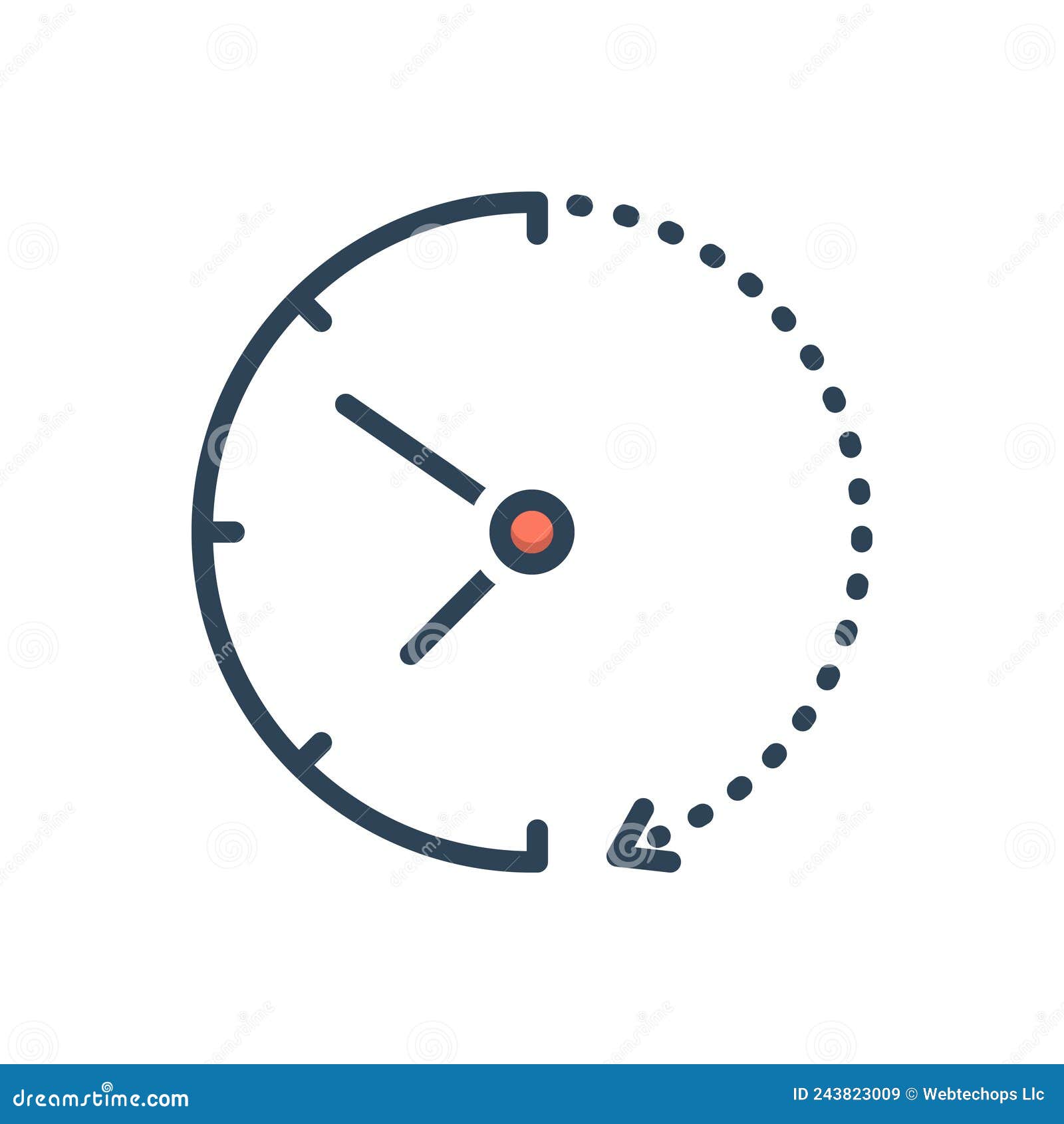 Color Illustration Icon for Later, Afterwards and Clock Stock ...