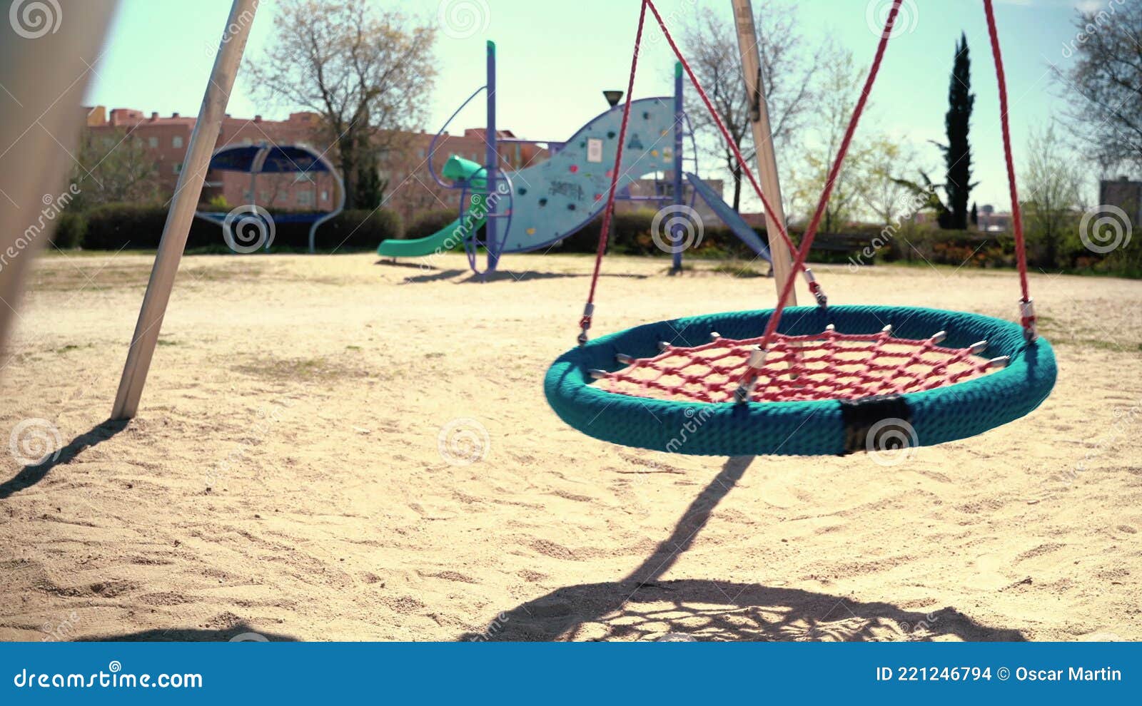 Lateral Movement of the Camera while a Swing is Swinging without People ...