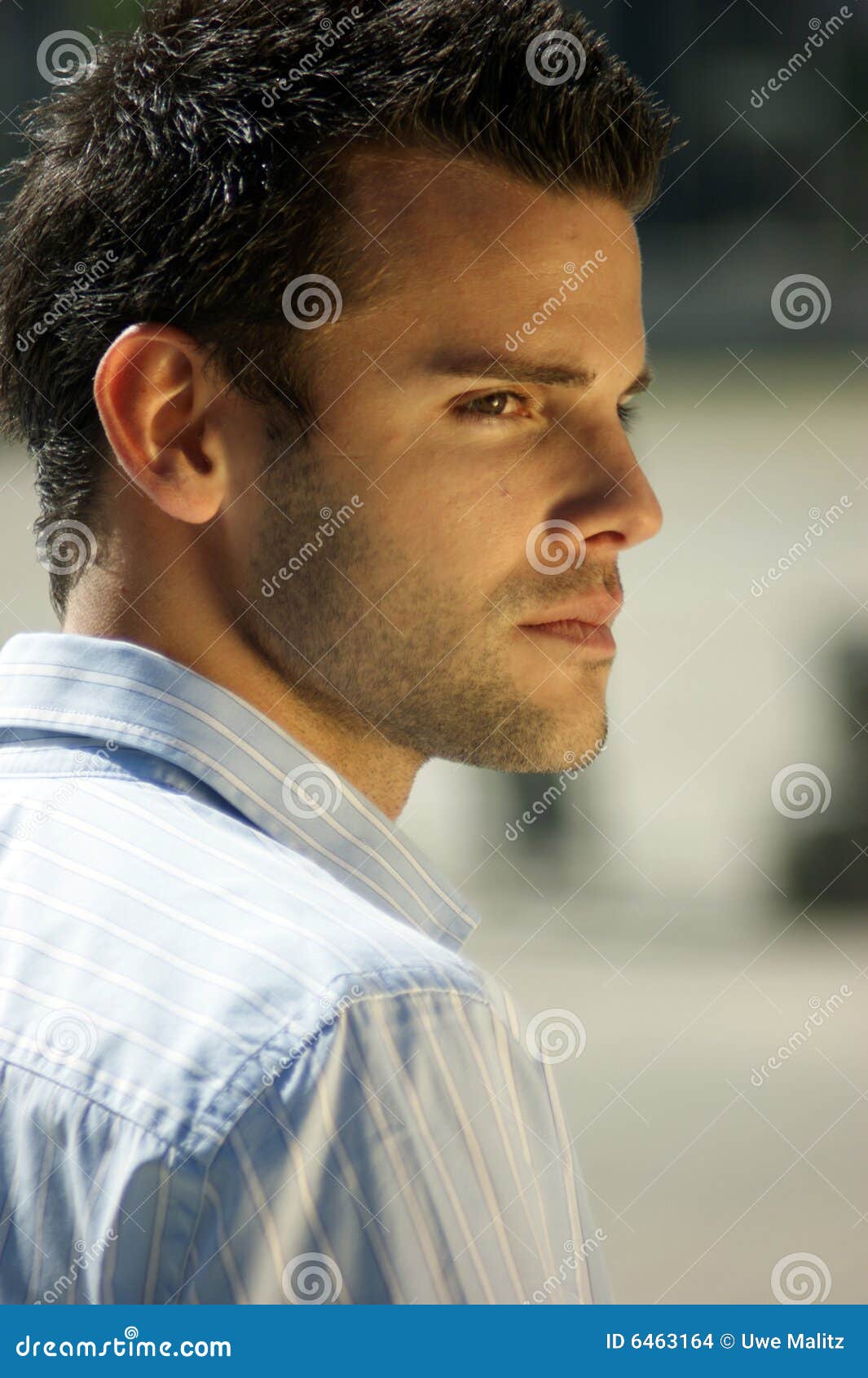 Lateral Portrait of a Young Man Stock Photo - Image of sporty, swarm ...
